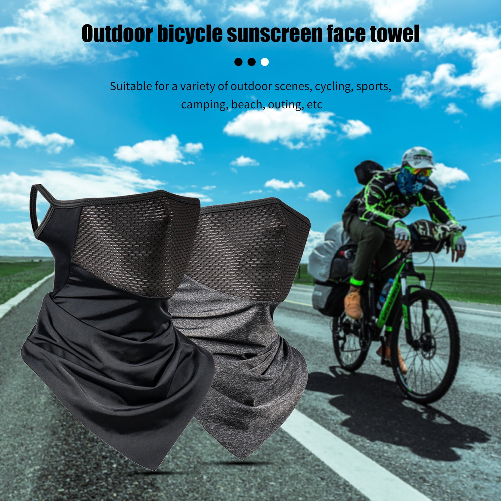 Heajfvd Universal Cycling Scarf Multiple Wearing Ways Dust-proof Sun ...
