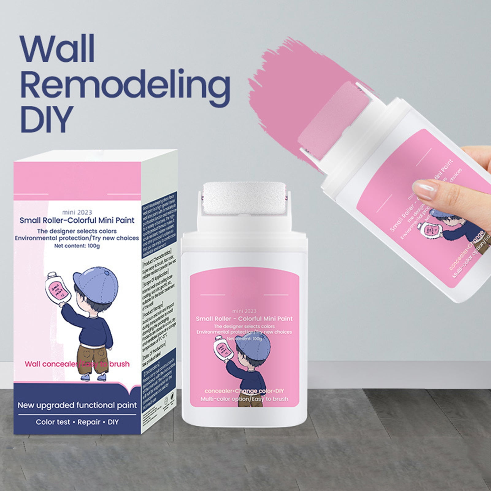 Heajfvd Wall Mini Paint Small Roller Wall Patching Brush Wall Repair ...