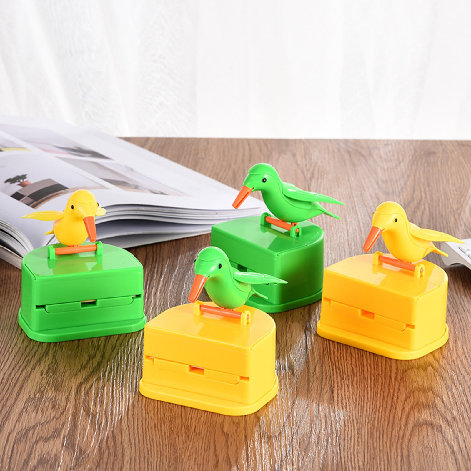 Heajfvd Woodpecker Toothpick Dispenser Smooth Edge Burr-Free Cute ...