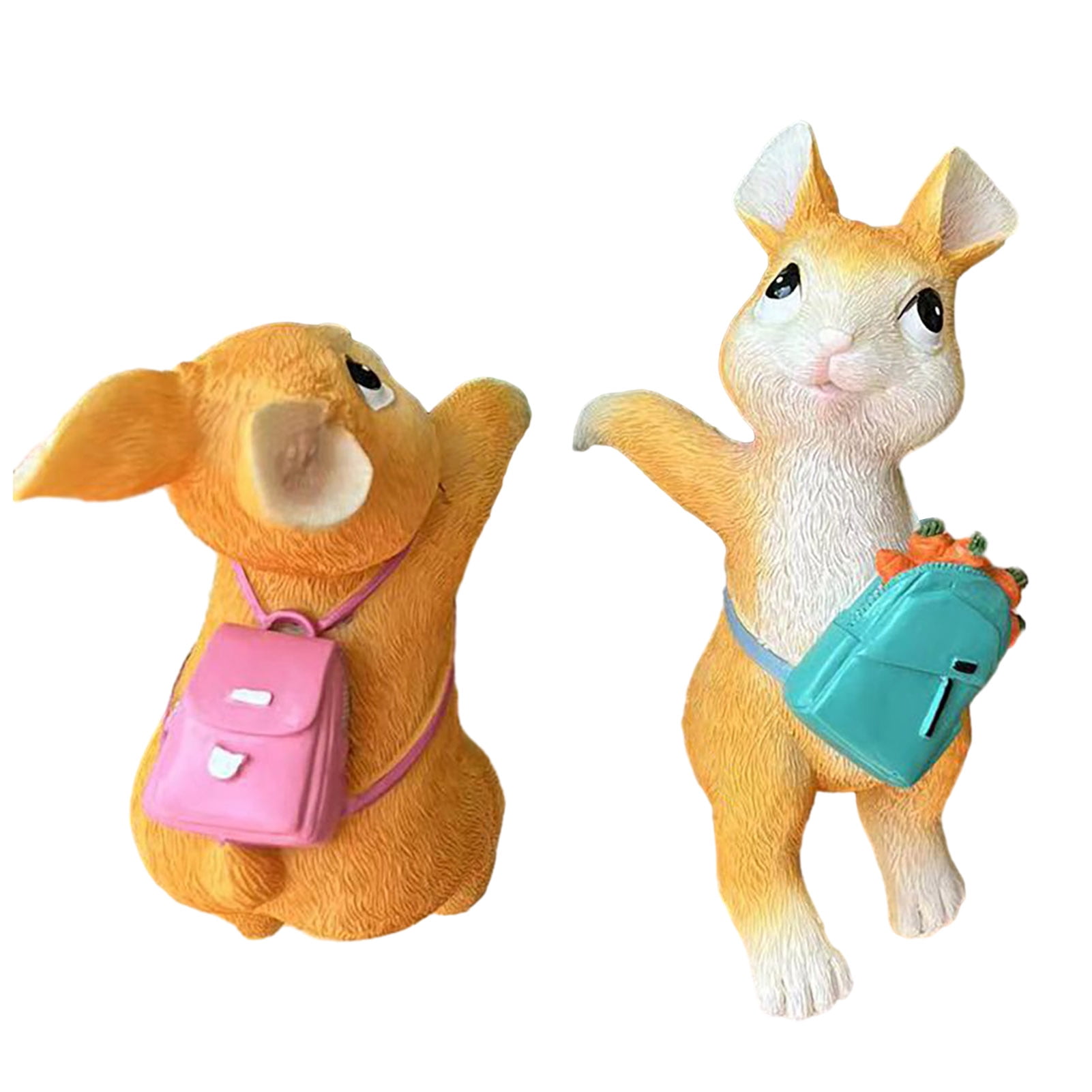 Heakiya 2Pcs Cute Rabbit Flower Pot Figurines Hanging Animal Statue ...