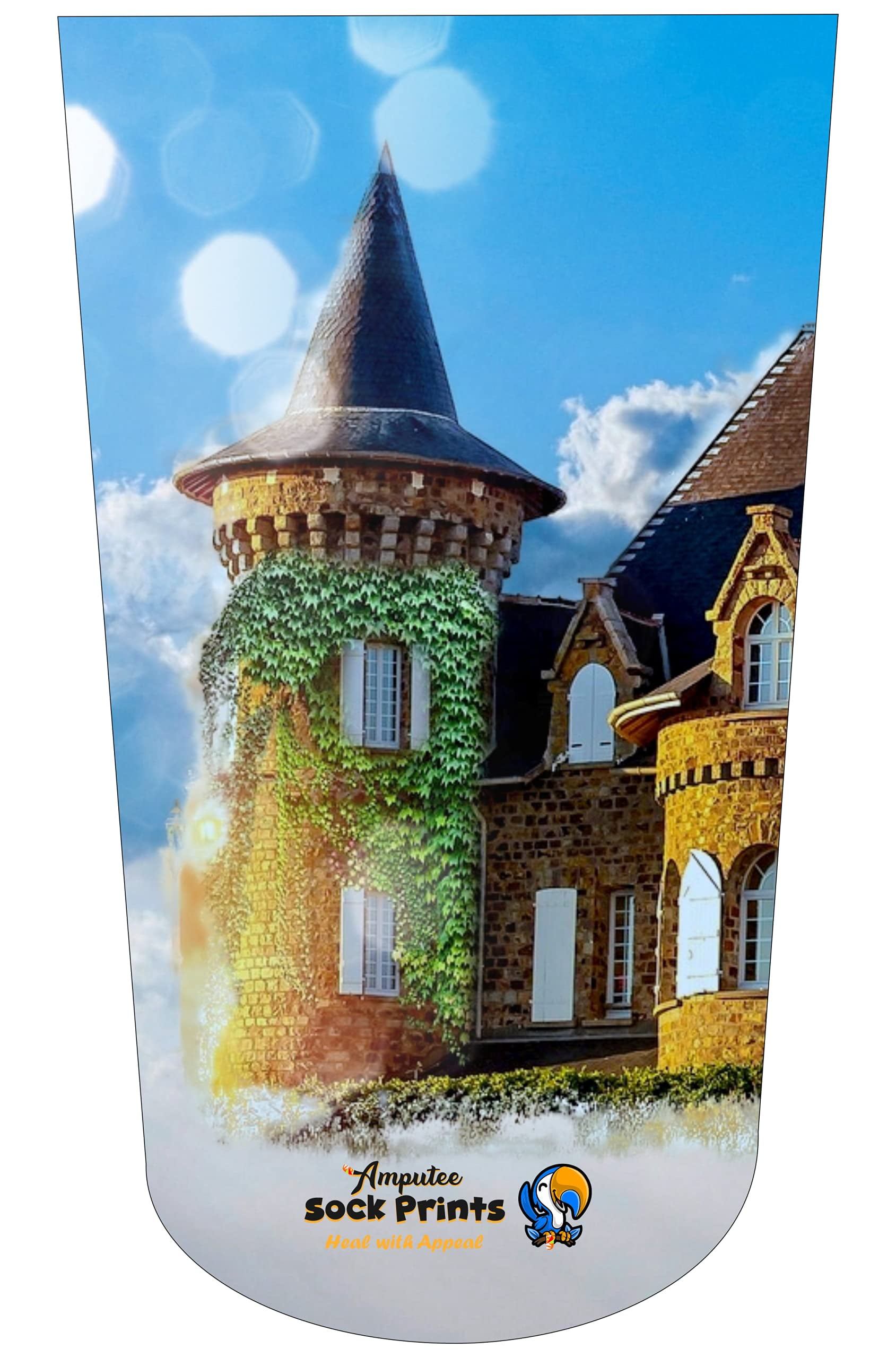Heal with Appeal Amputee stump sock, Castle Tower Fantasy V2, 3Ply ...