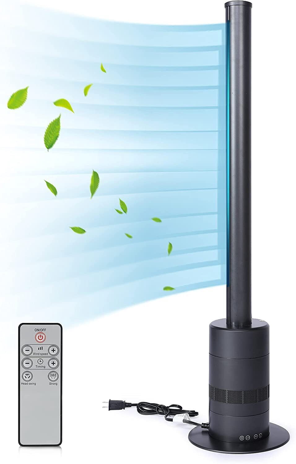 HealSmart Remote Controlled Oscillating Tower Fan - Walmart.com