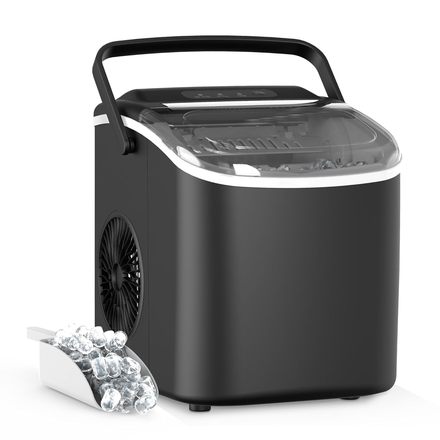 HealSmart Countertop Ice Maker, 9 Ice Cubes Ready in 6 Minutes, 26lbs ...