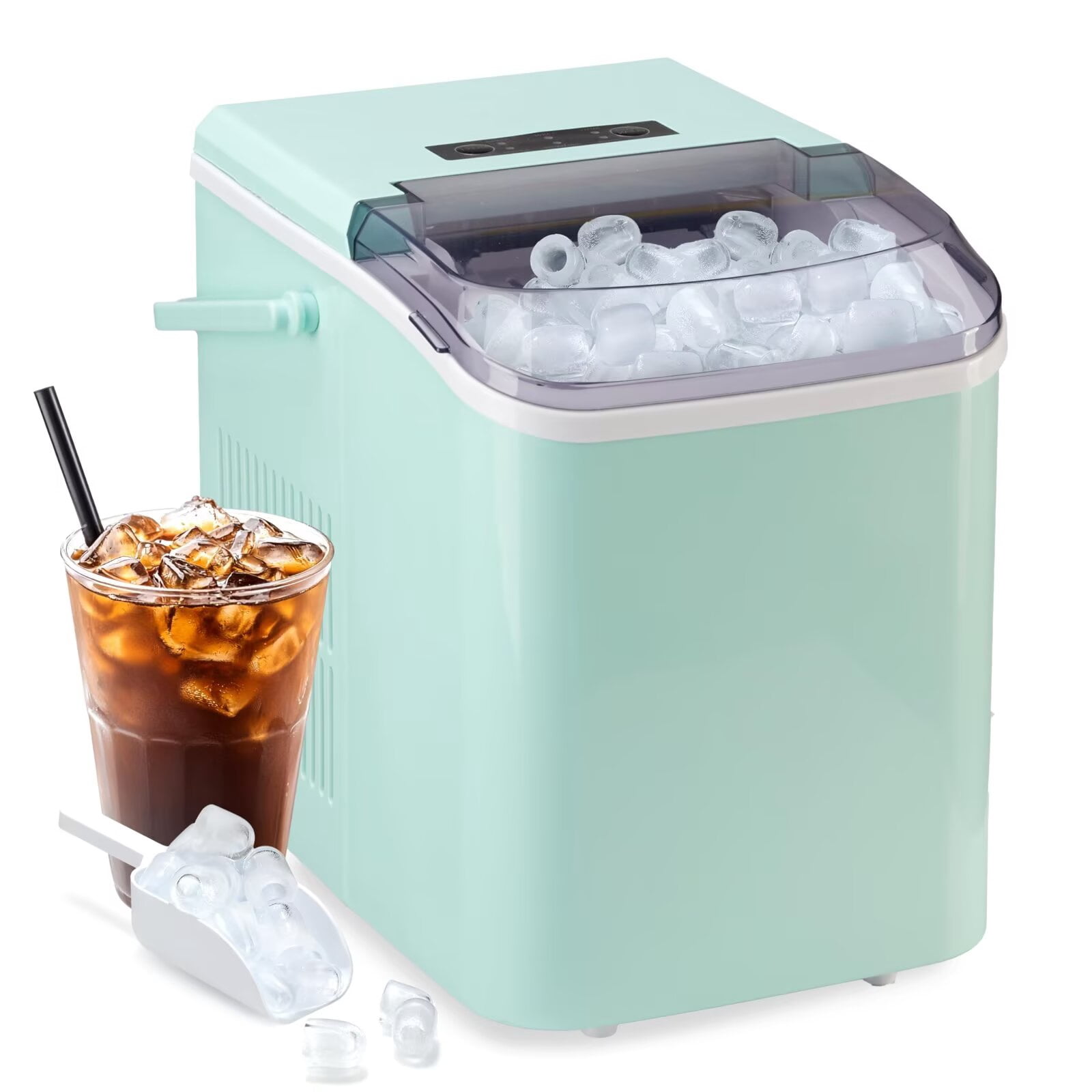 HealSmart Countertop Ice Maker Machine, Self-Cleaning with Scoop ...