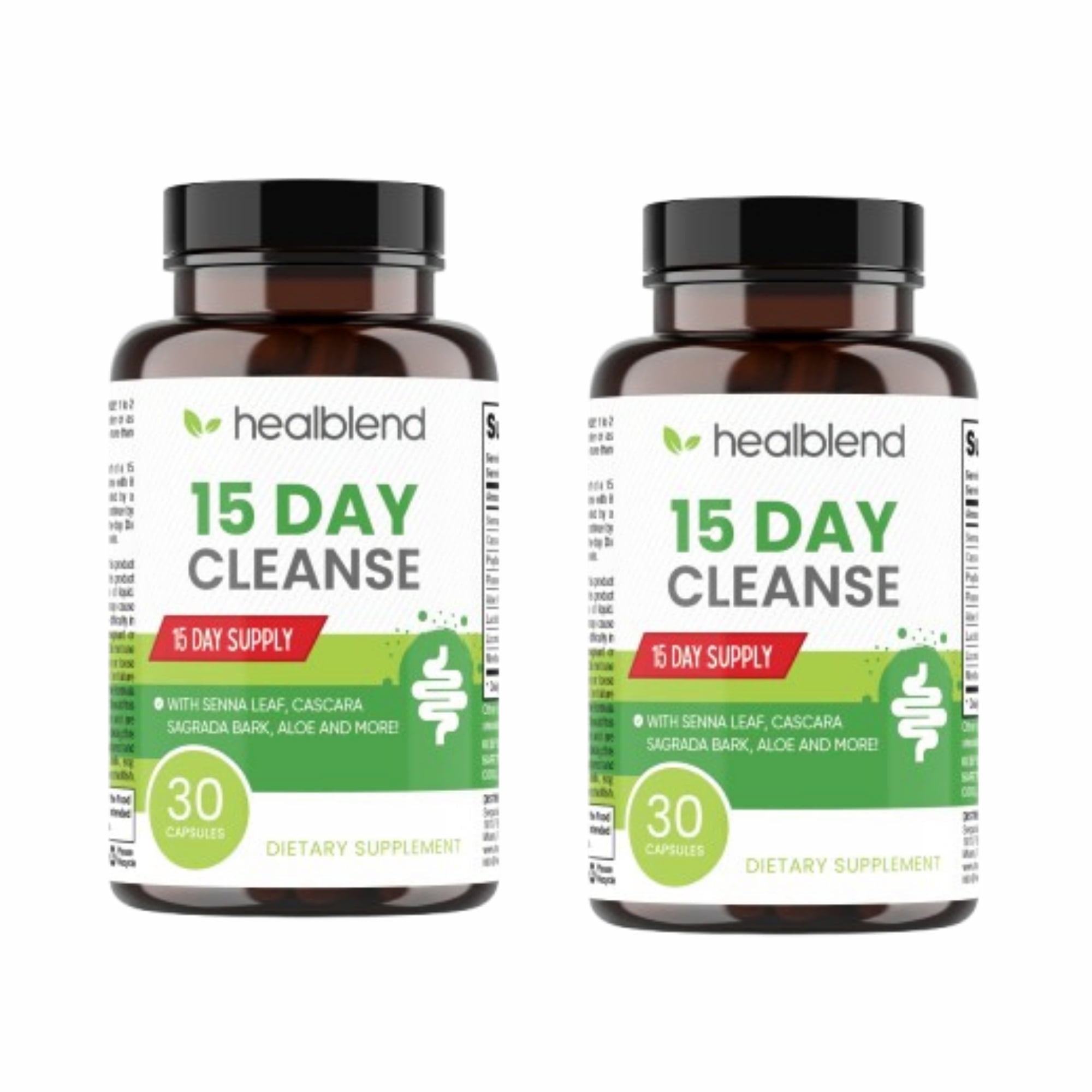 Healblend 15 Day Cleanse Detox Supplement, Natural Colon Cleanser with ...