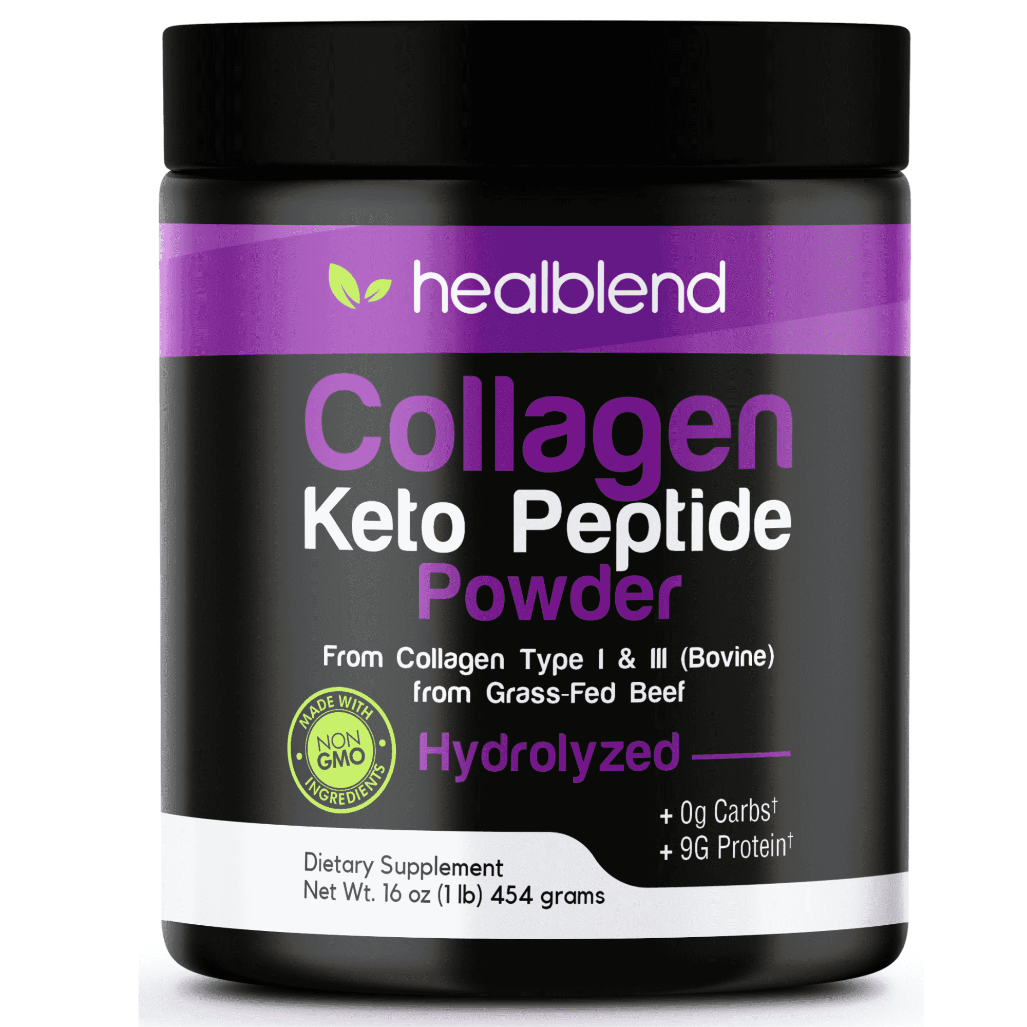 Healblend Collagen Peptides Powder, Hydrolyzed Collagen Powder Types I ...