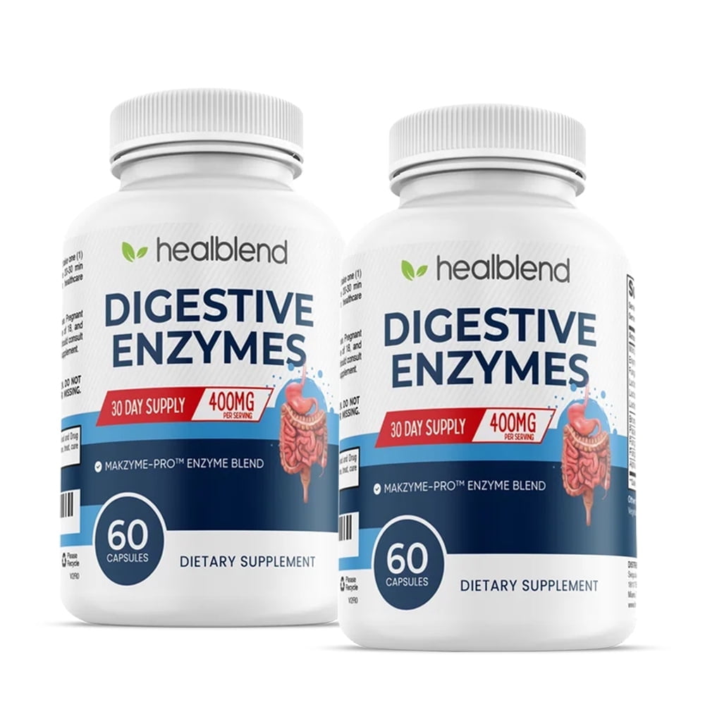 Healblend Digestive Health Enzyme Blend Supplement Advanced Enzyme with ...