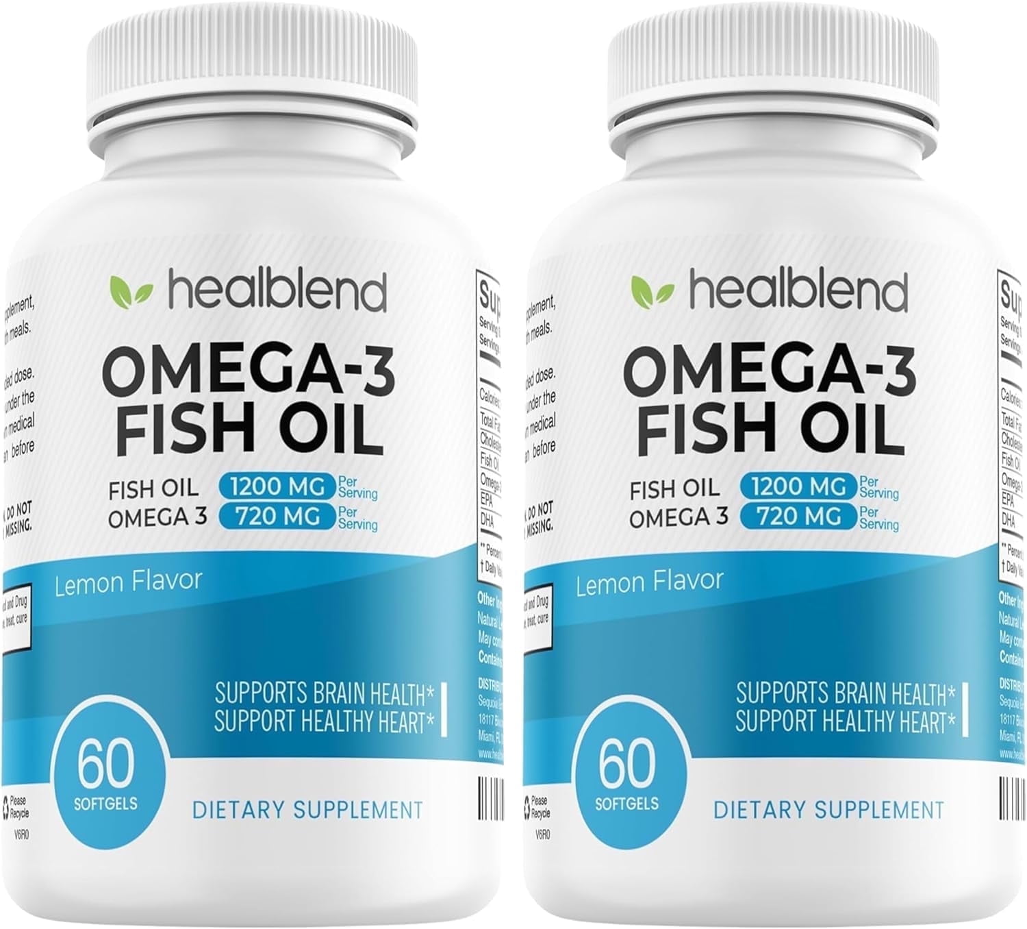Healblend Omega 3 Fish Oil Supplements - Supports Weight Gain, Brain ...