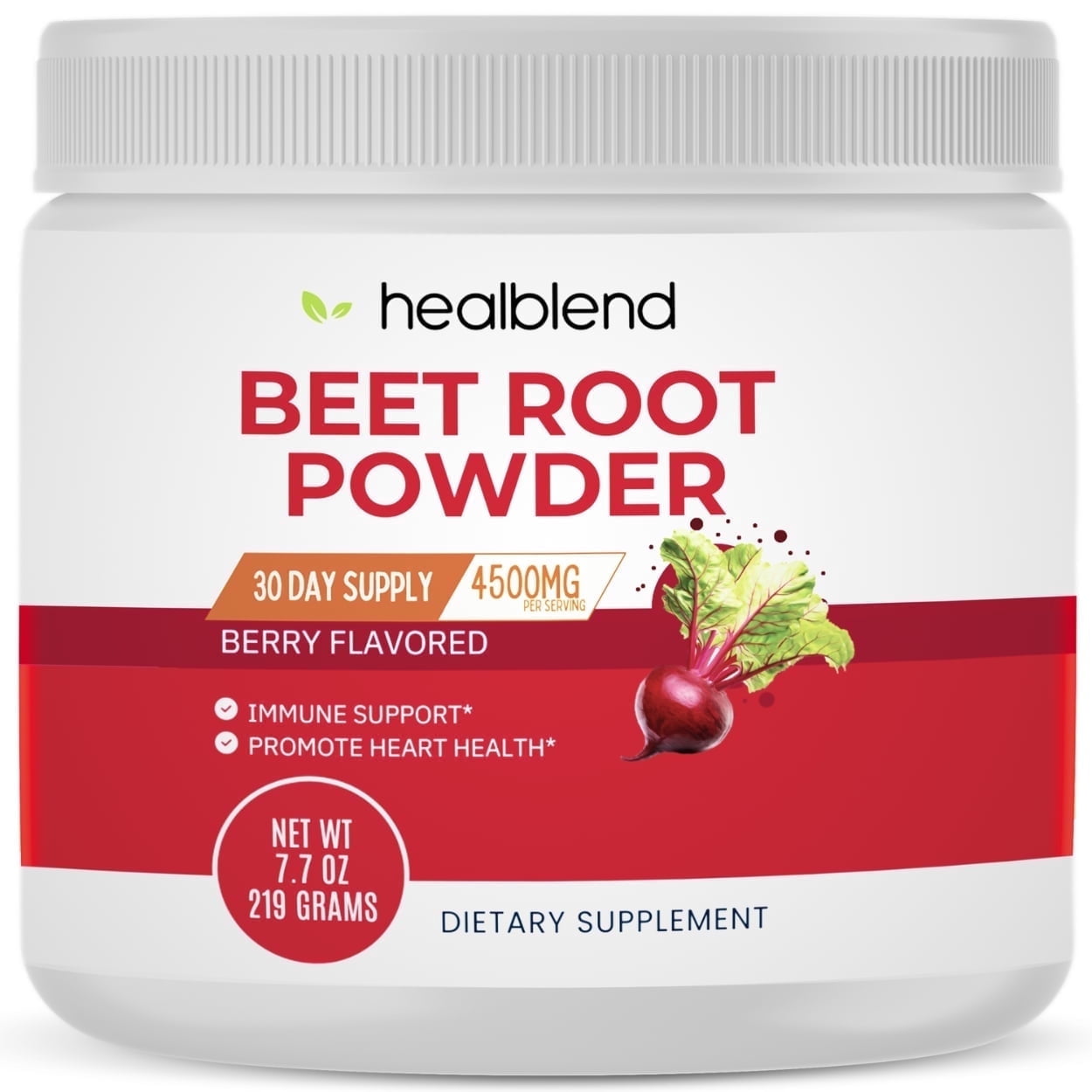 Healblend Organic Beet Root Powder 4500mg Berry Flavor Supports Heart ...