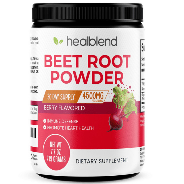 Healblend Organic Beet Root Powder 4500mg - Nitric Oxide Booster Beets ...