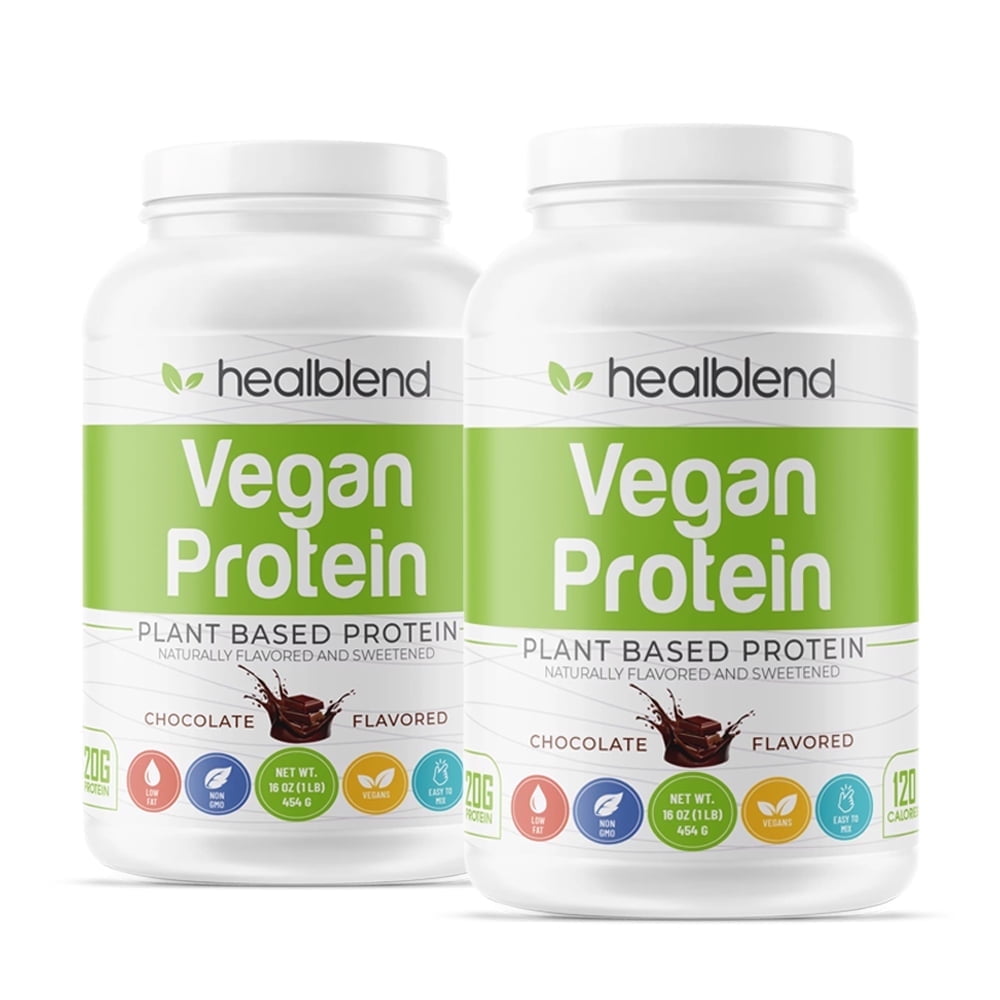 Healblend Organic Vegan Protein Powder - Plant Based Pea Protein ...