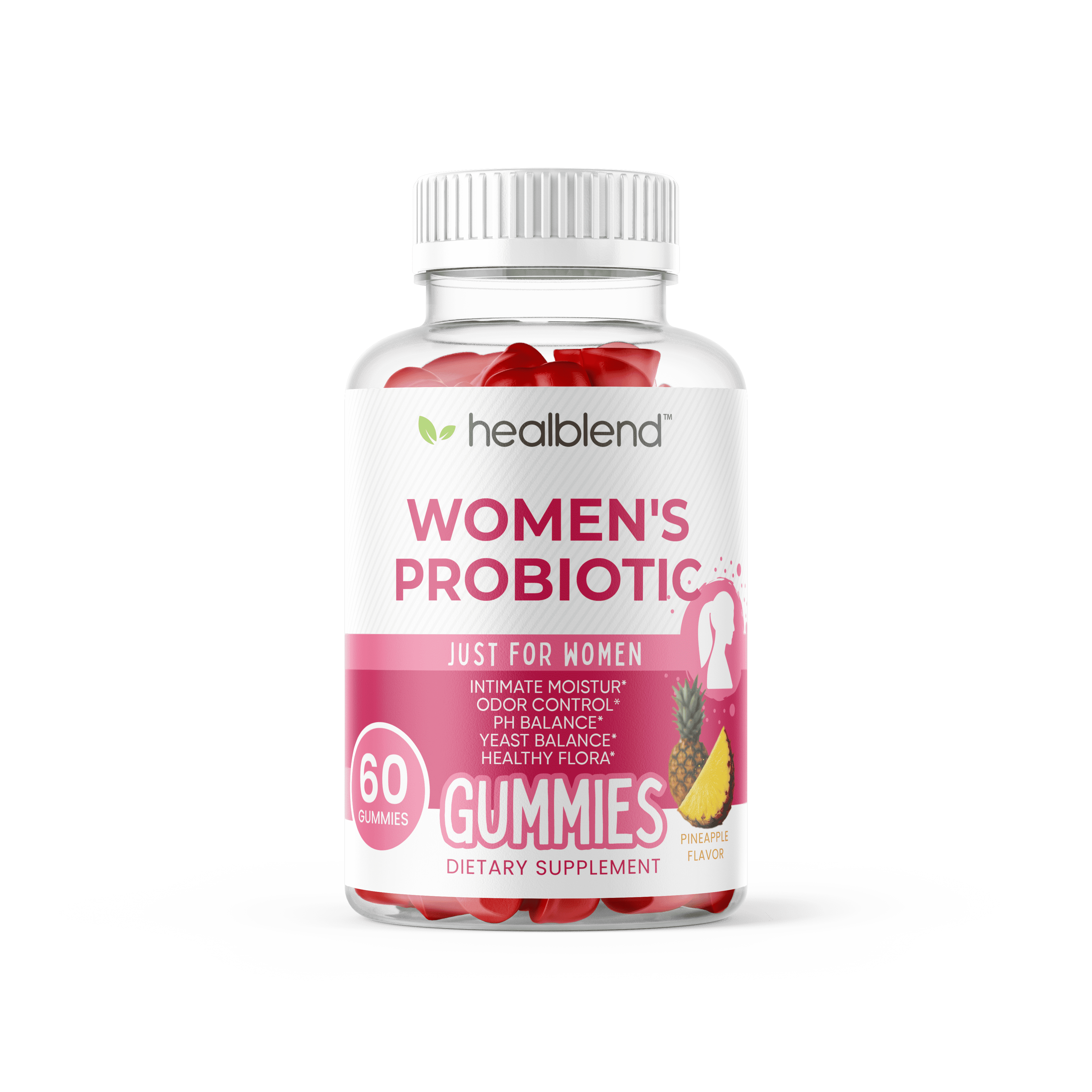 Healblend Women’s Probiotic Gummies – Pineapple Flavor – 60 Count ...