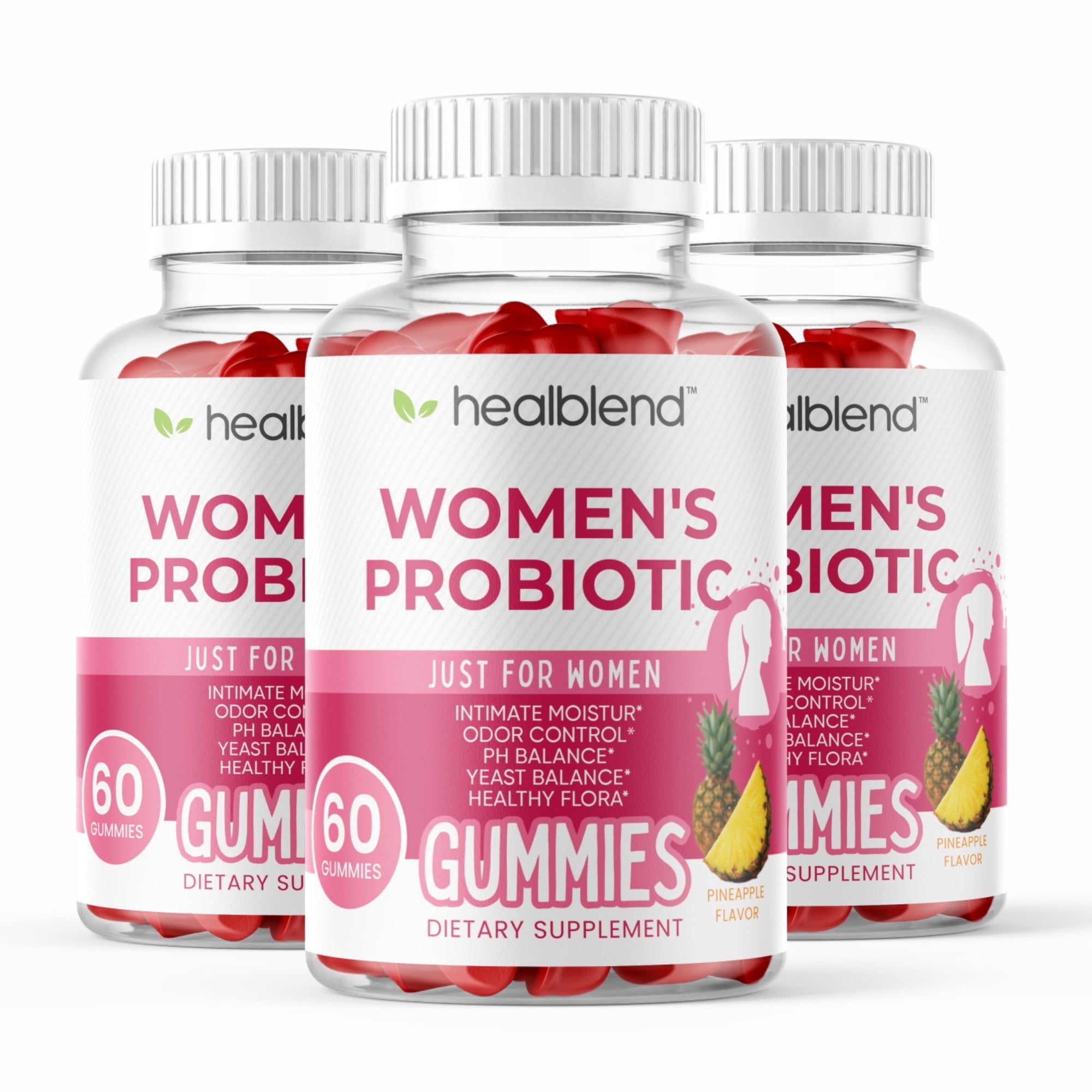 Healblend Women’s Probiotic Gummies – Pineapple Flavor – Supports ...