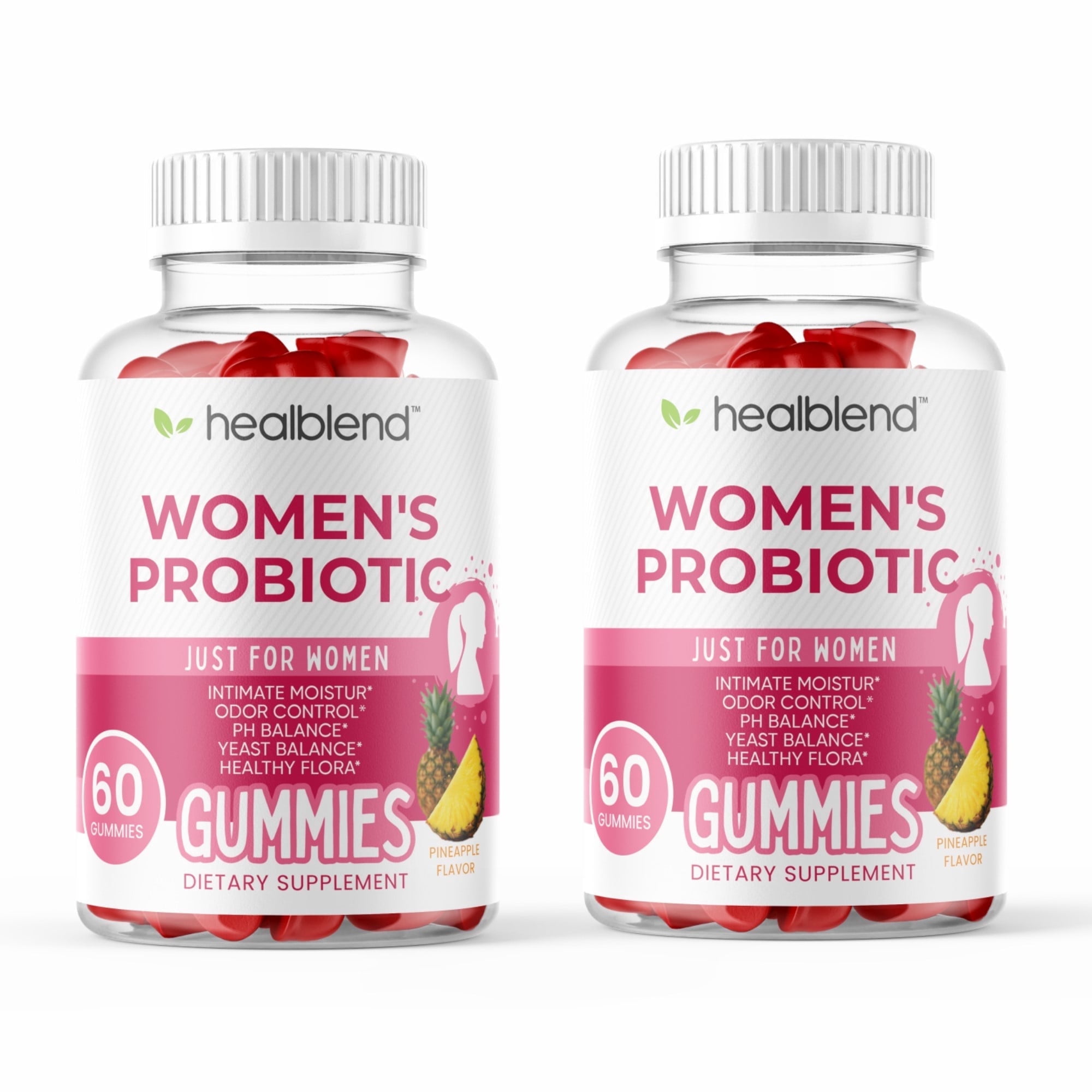 Healblend Women’s Probiotic Gummies – Pineapple Flavor – Supports ...