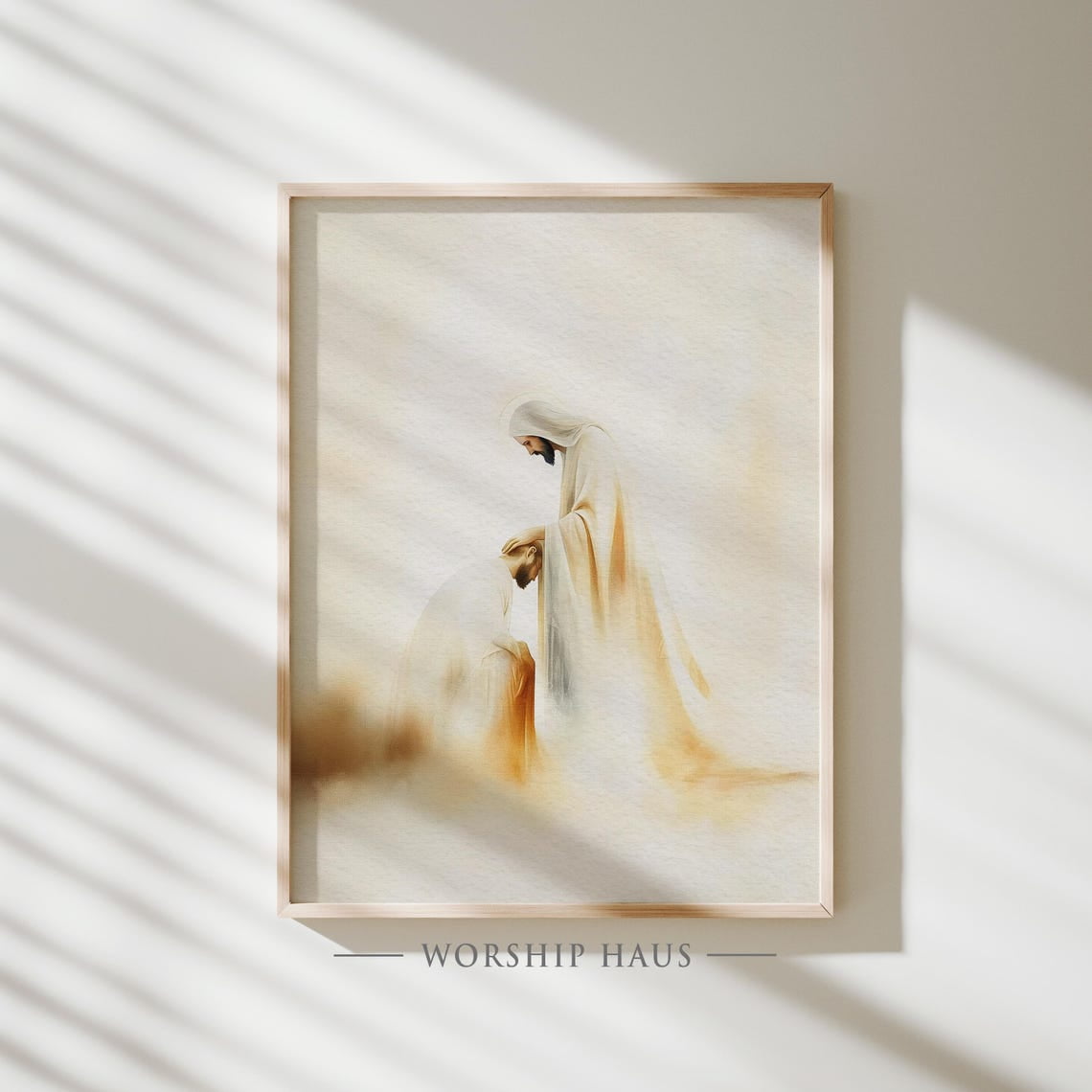 Healed By The Hand Of Jesus Printable Christian Art Healing Scene With ...