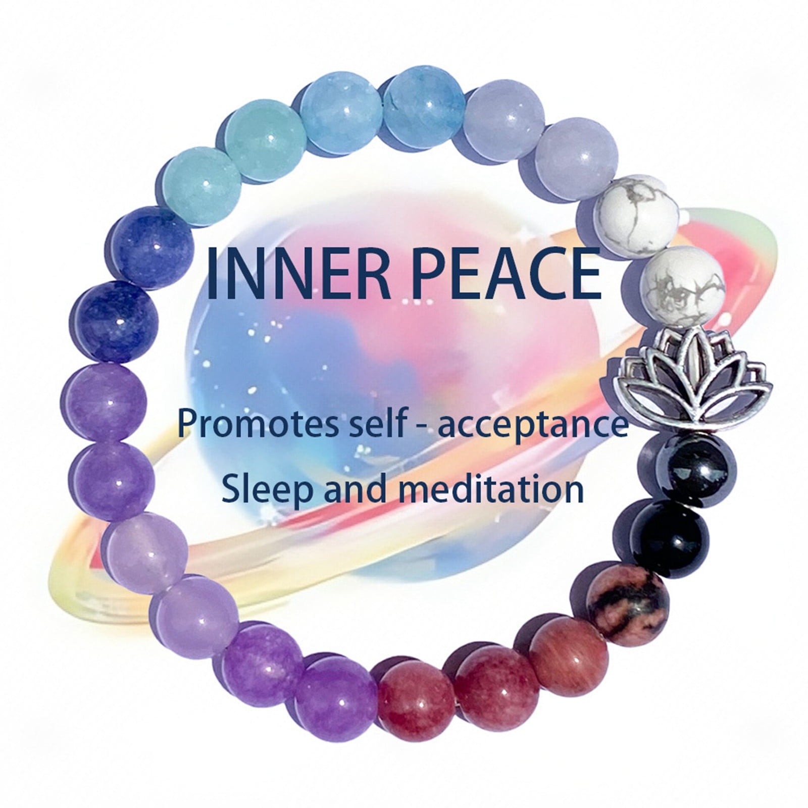Healing Crystal Bracelet for Women – Chakra Balancing Stretch Bracelet ...