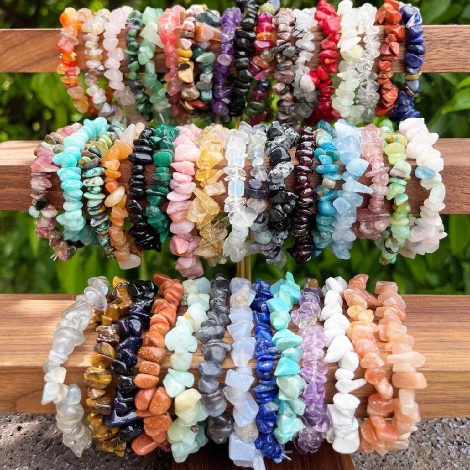 Healing Crystal Chips Bracelets - Walmart.com