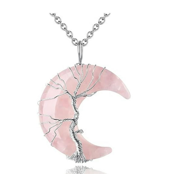 Crystal Necklace for Women – Natural Stone Beads, Zodiac Charm ...