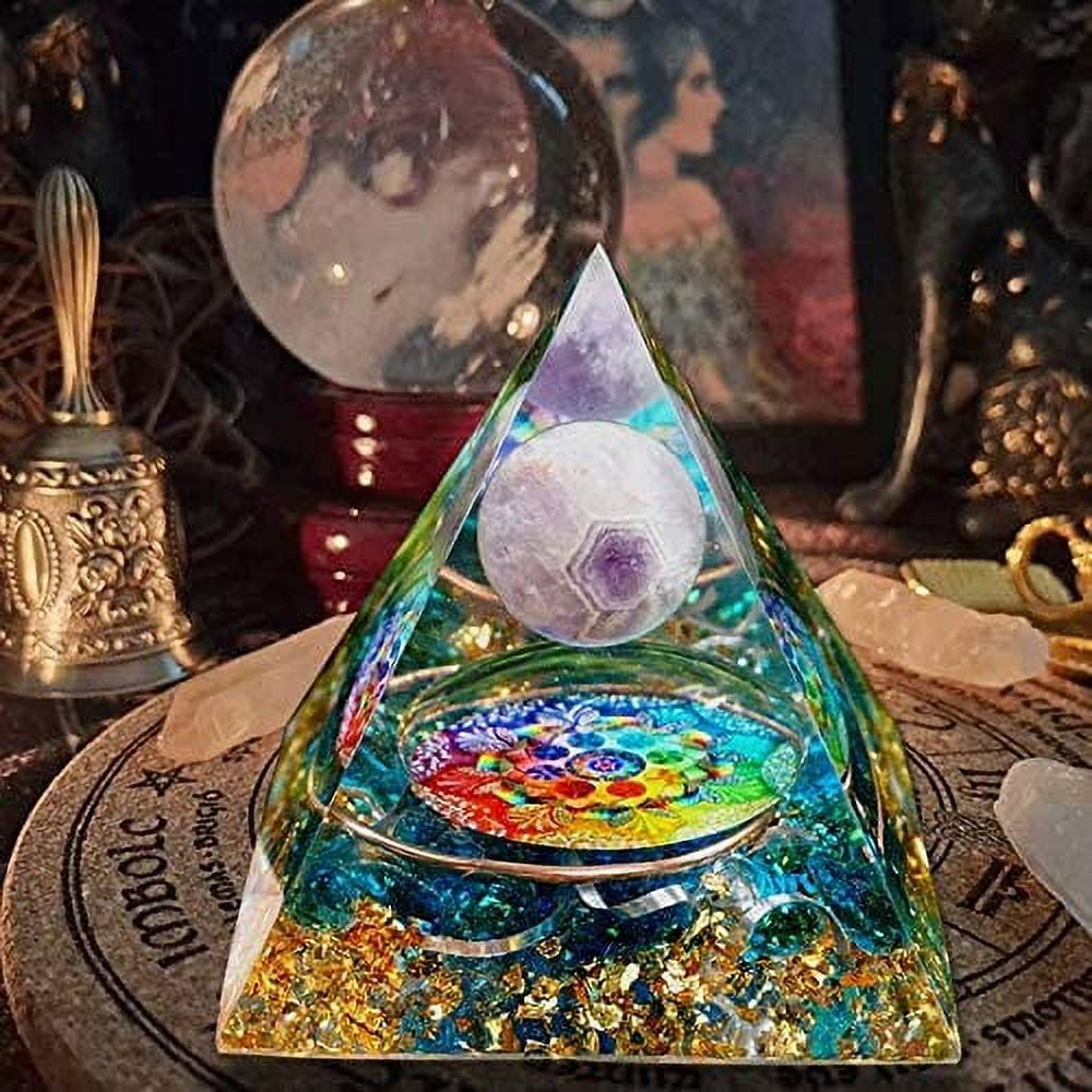 Healing Crystals Pyramid Metatron Chakra Crystals Amethyst Crystal ...