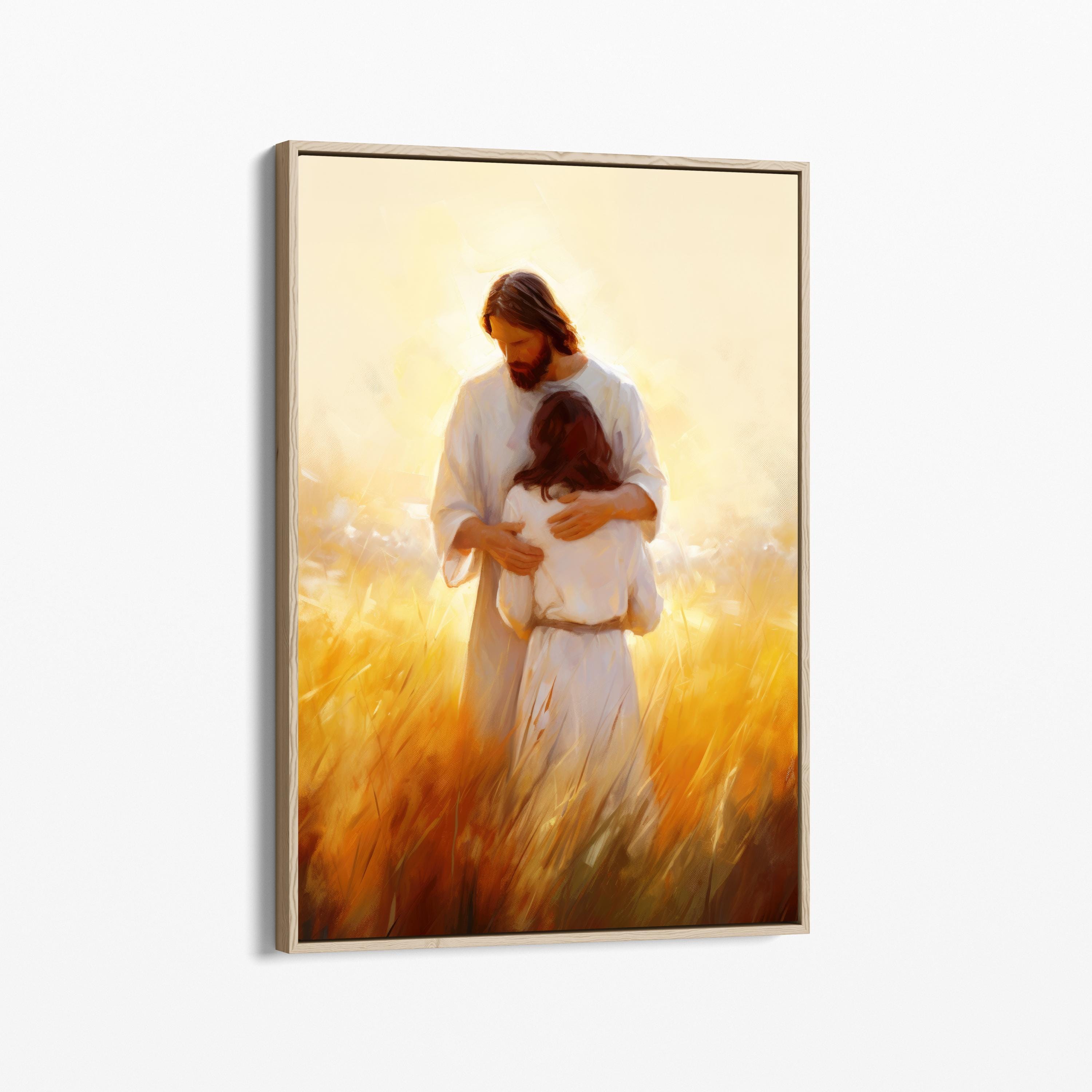 Healing Embrace Print | Jesus Hugging Girl | Jesus And Woman Art ...
