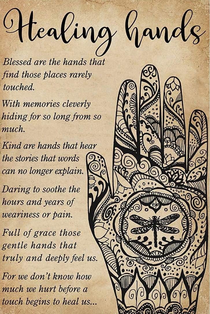 Healing Hand Massage Therapist Poster - Poster Wall Art Sign - Sign ...