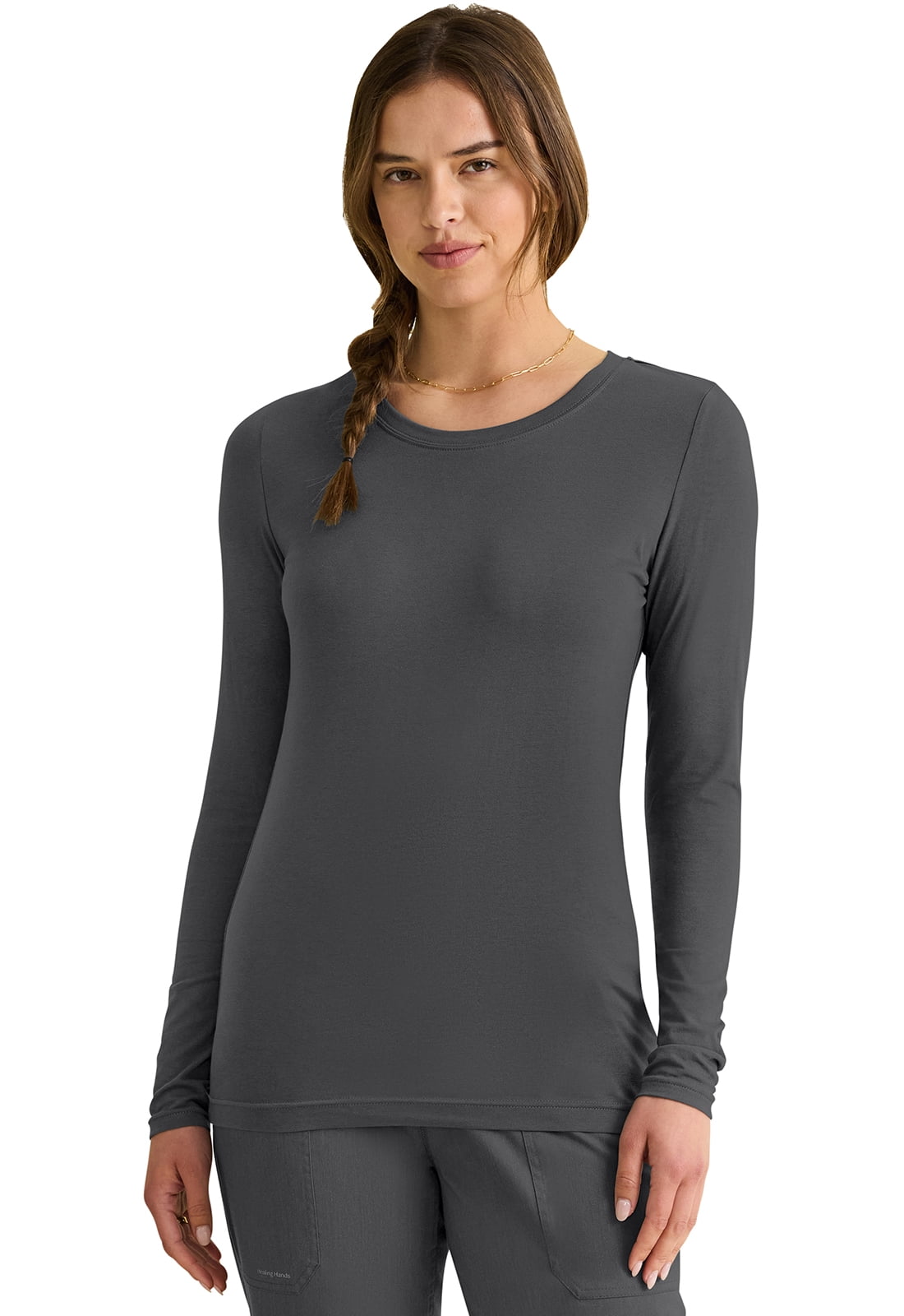 Healing Hands Women's Underscrub Soft Knit Melissa Longsleeve Scrub Tee ...