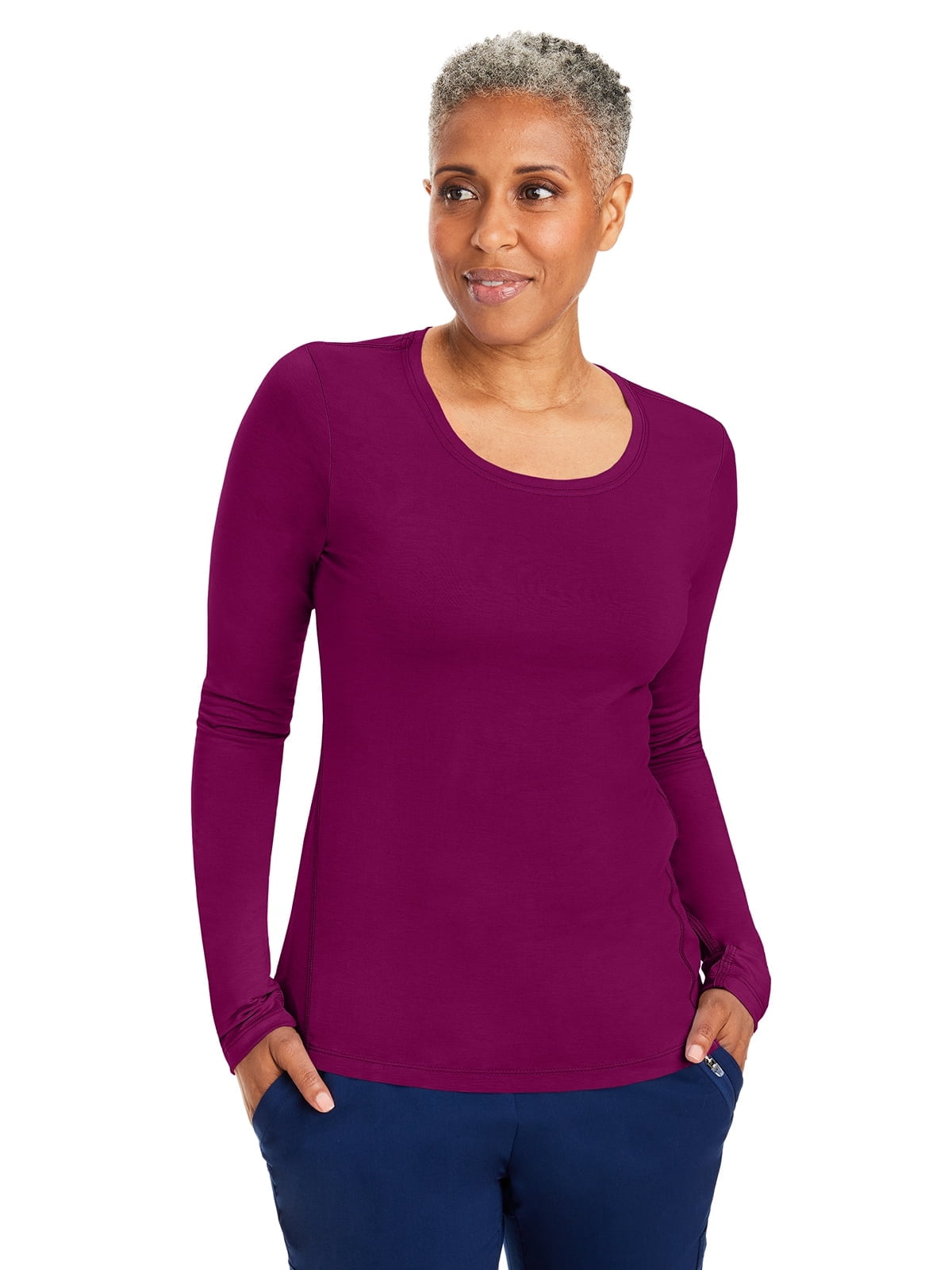 Healing Hands Knits Women's Mackenzie Tee 's Long Sleeve Medical Scrub ...