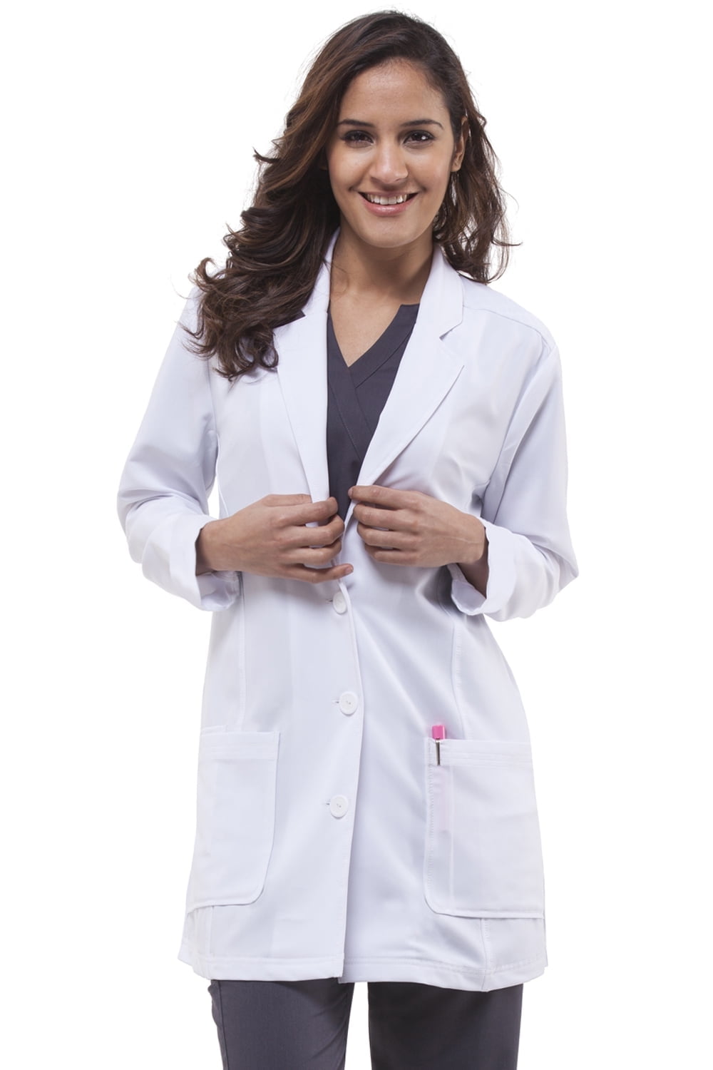 Lab Coat Women 3 Pocket Healing Hands Full Sleeve Mid-Length 5053 Faith ...