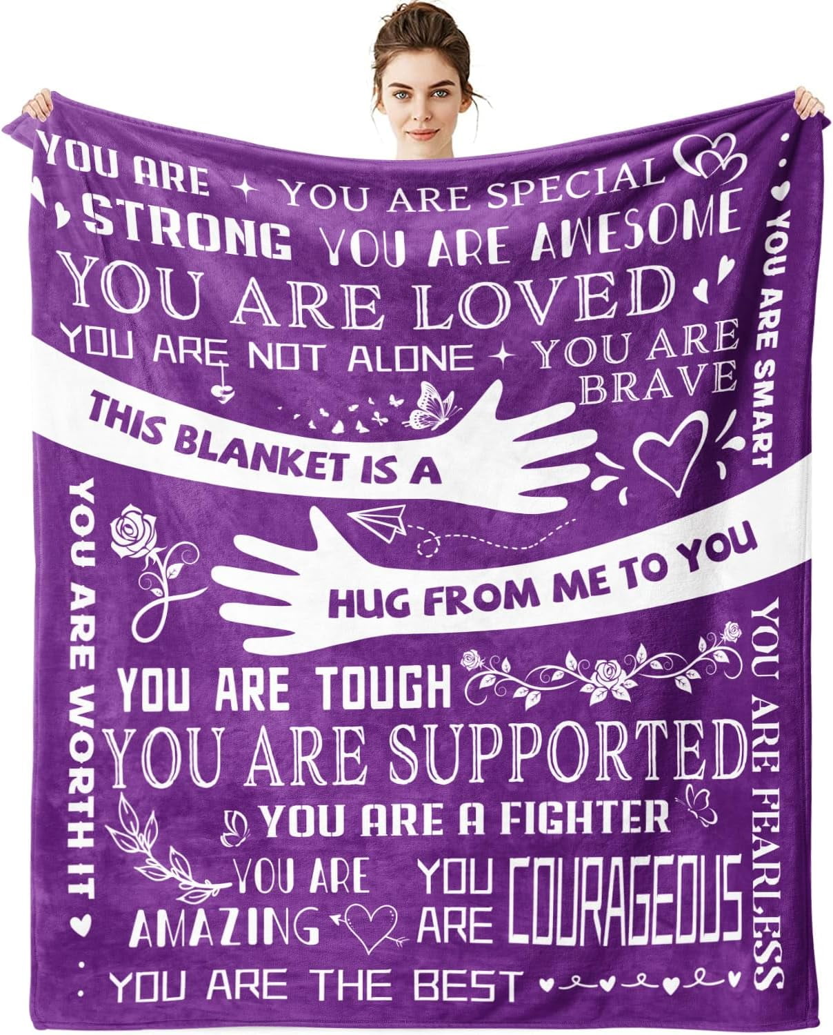 Healing Hug Blanket 60"x50", Encouragement Inspirational Thinking of ...