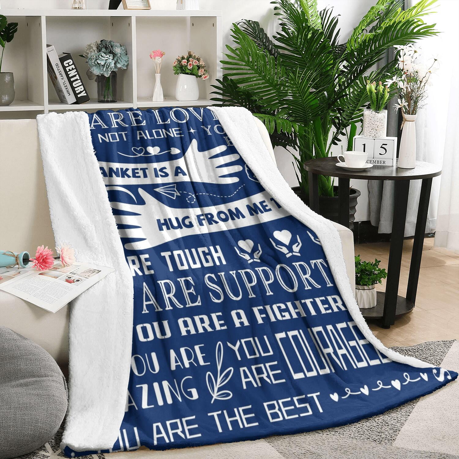 Healing Hug Blanket 60"x50" - Inspirational Comfort Gift for Men, Chemo ...