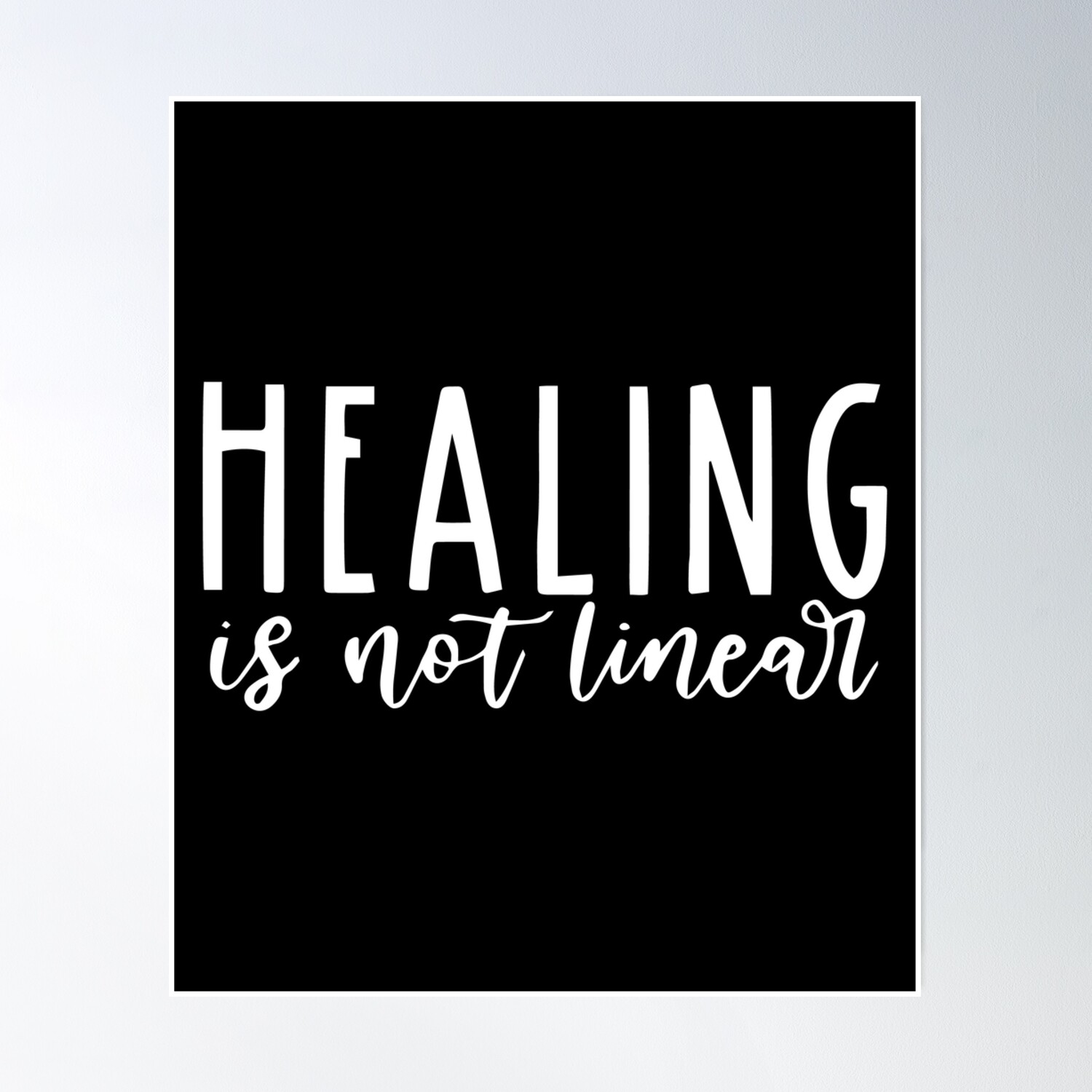 Healing Is Not Linear Groovy Poster Wall Art, Modern Wall Decor, 8x12 ...