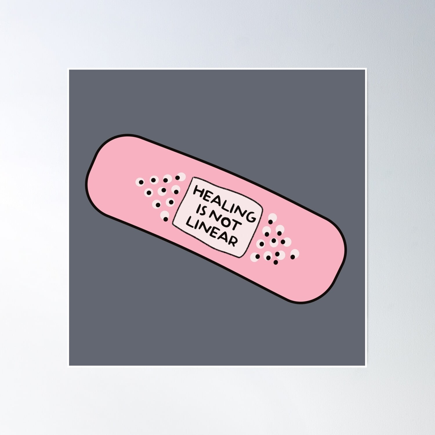 Healing Is Not Linear Poster Wall Art, Modern Wall Decor, 24x24 ...