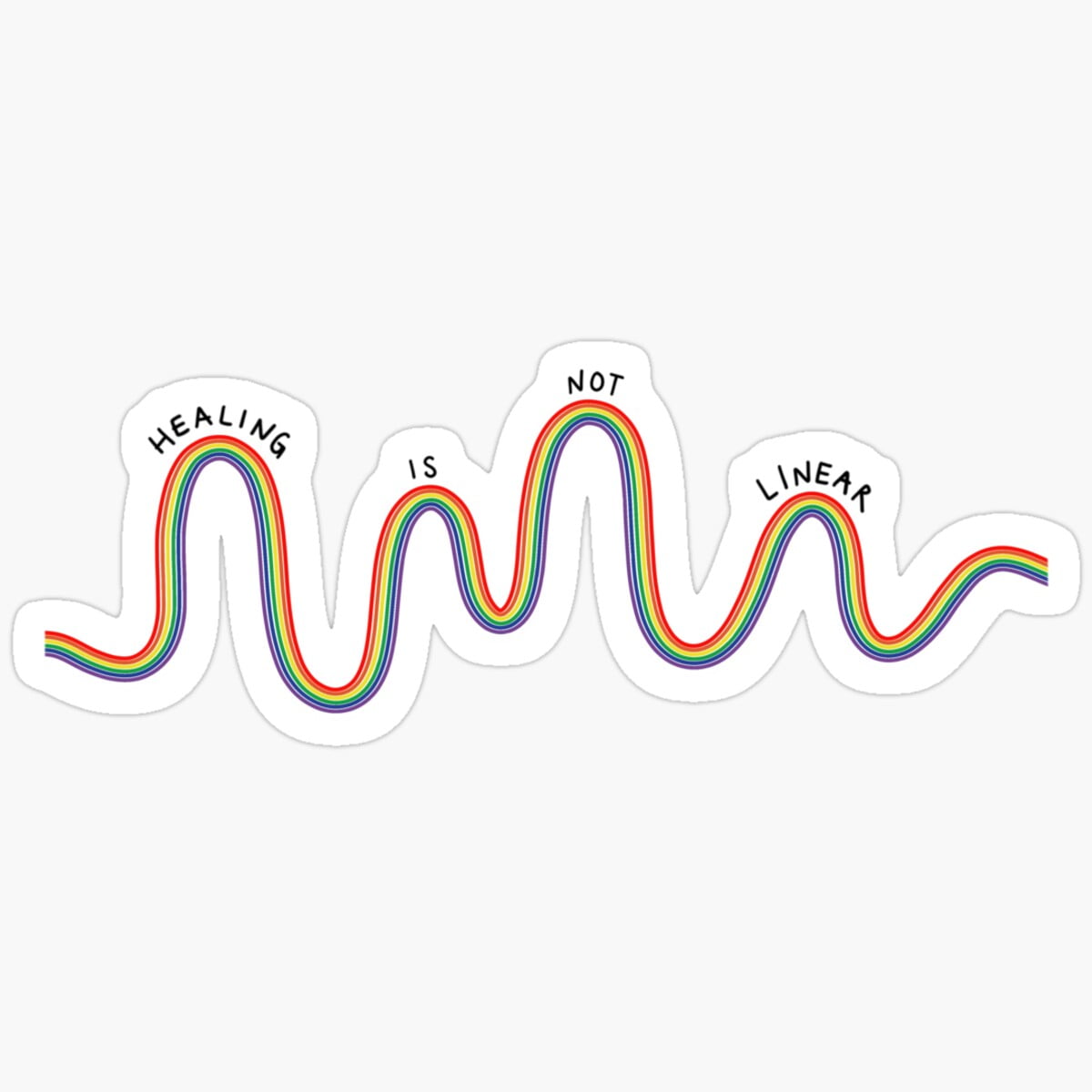 Healing Is Not Linear Sticker. Gift For You - Decorate Laptops, Water ...