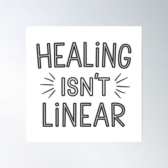 Healing Isn'T Linear Mental Health Poster Wall Art, Modern Wall Decor ...