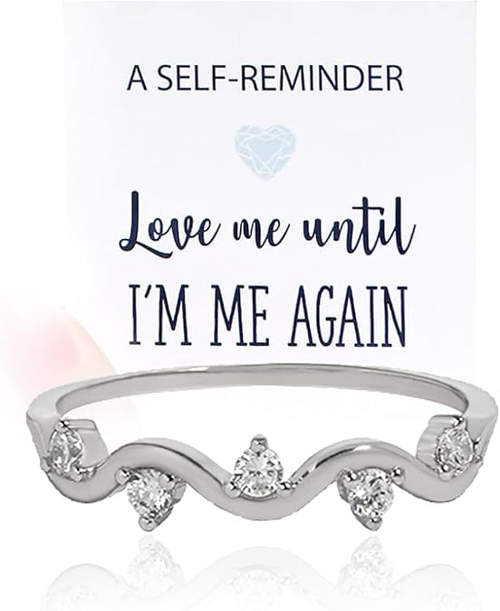 Healing Is Not Linear Self Love Highs and Lows Wave Ring, 925 Sterling ...