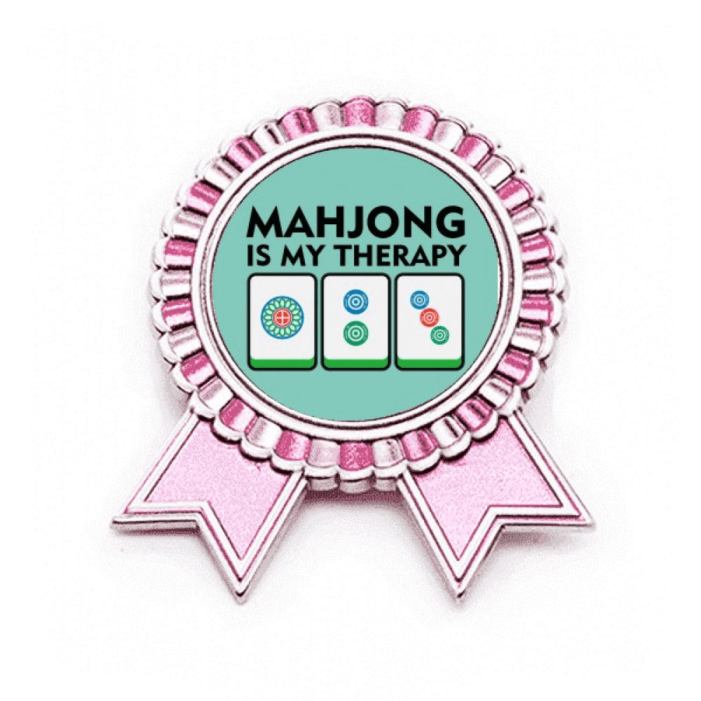 Healing Mahjong Happy Art Deco Fashion Badge Brooch Pin Pink Winner ...