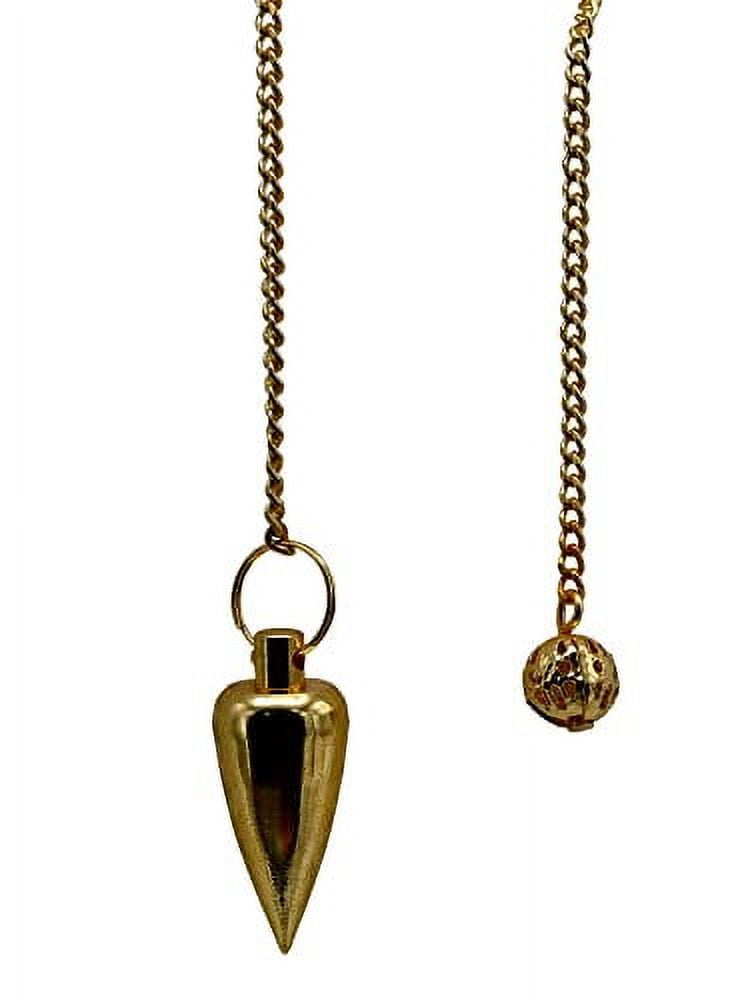 Healing Metal Pendulums for .. Divination, Gold Cone Steel .. Copper ...