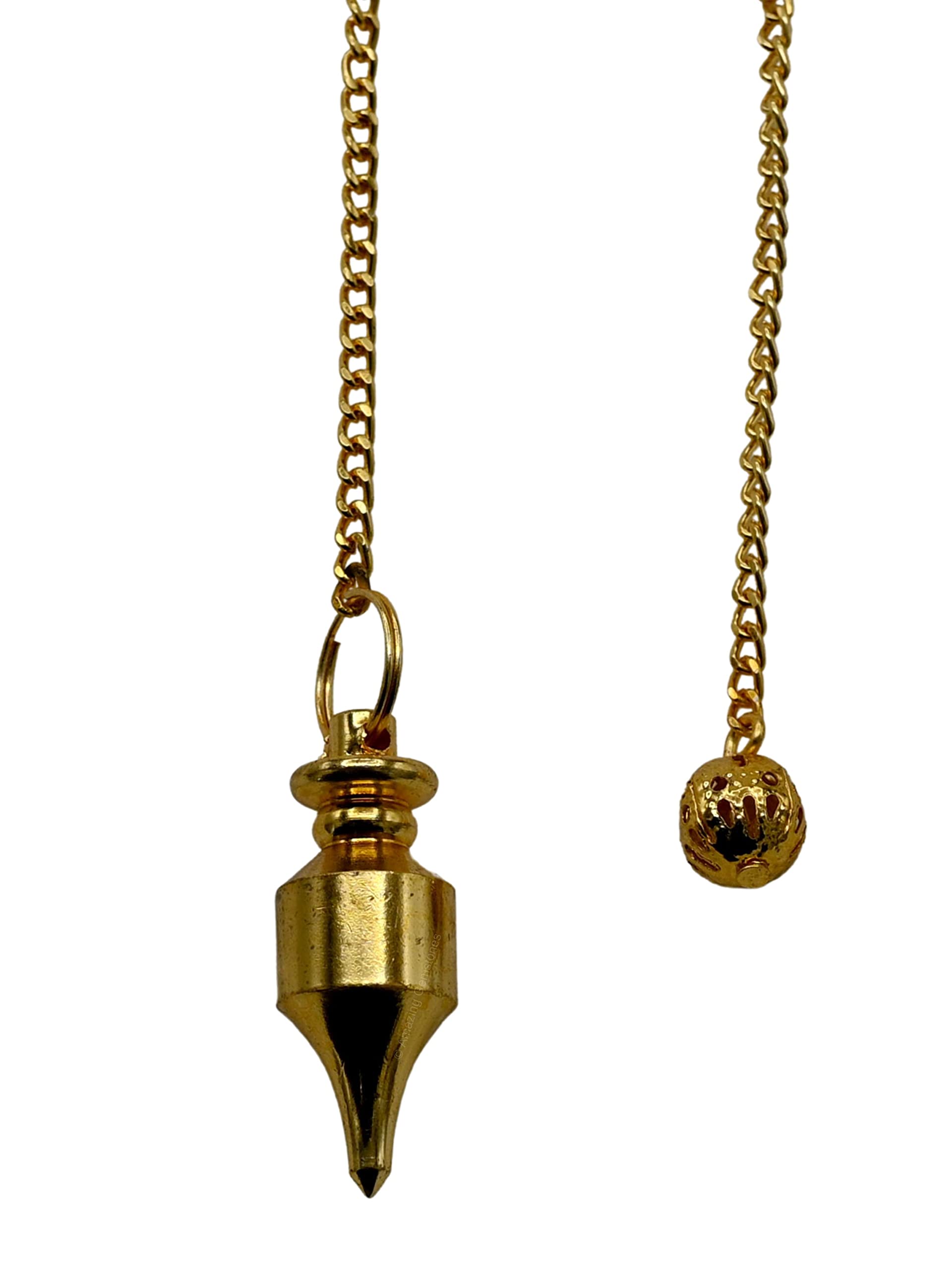 Healing Metal Pendulums for Divination, Gold Long Point Steel Copper ...