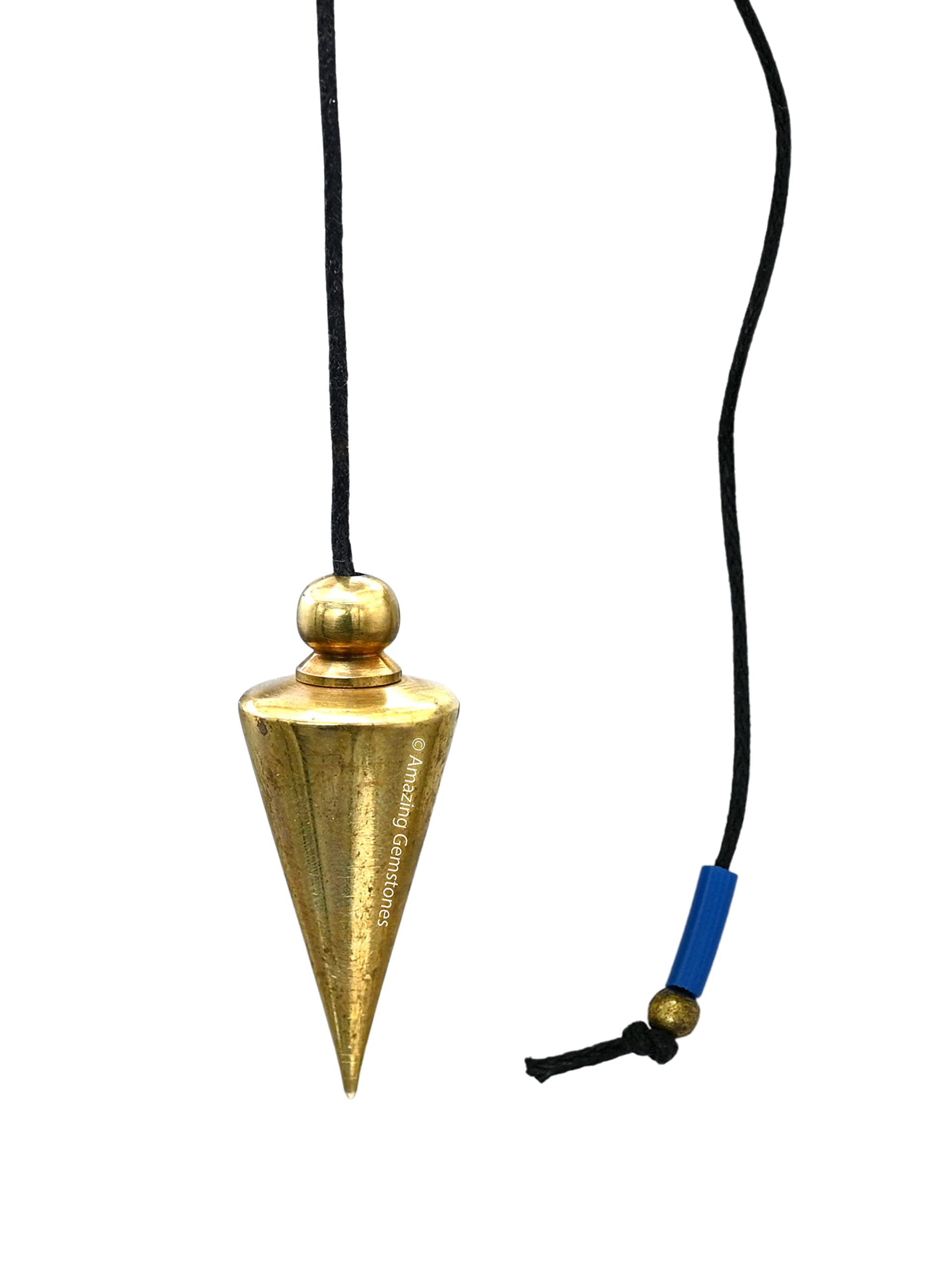 Healing Metal Pendulums for Divination, Gold Pointed Cone Steel Copper ...