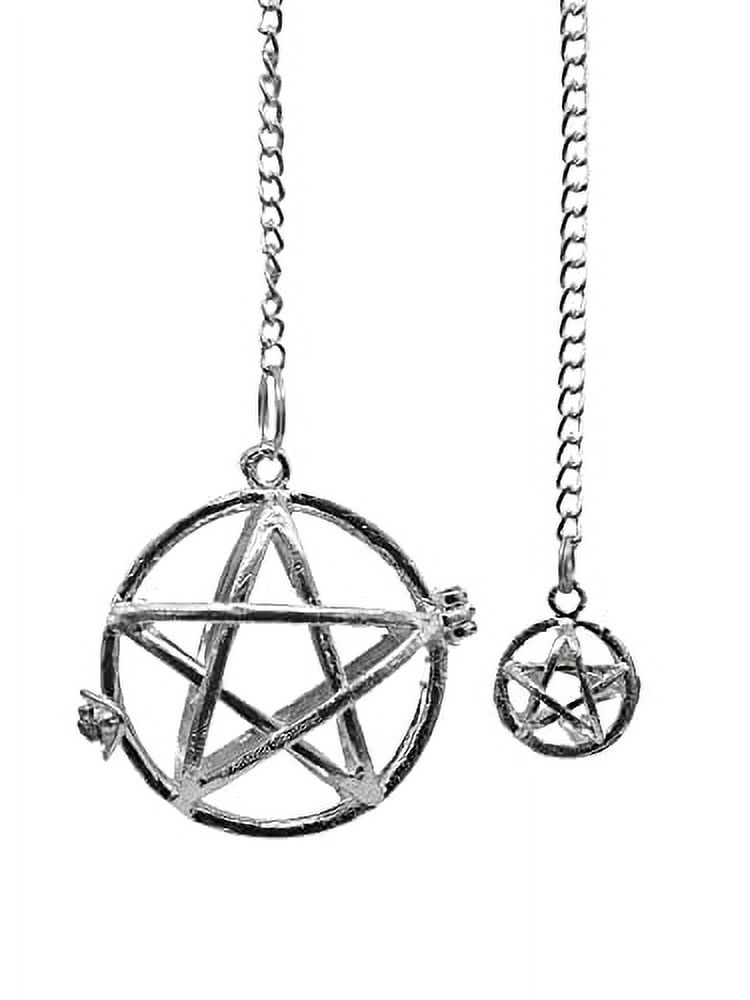 Healing Metal Pendulums for Divination, Silver Circular Star Cage ...