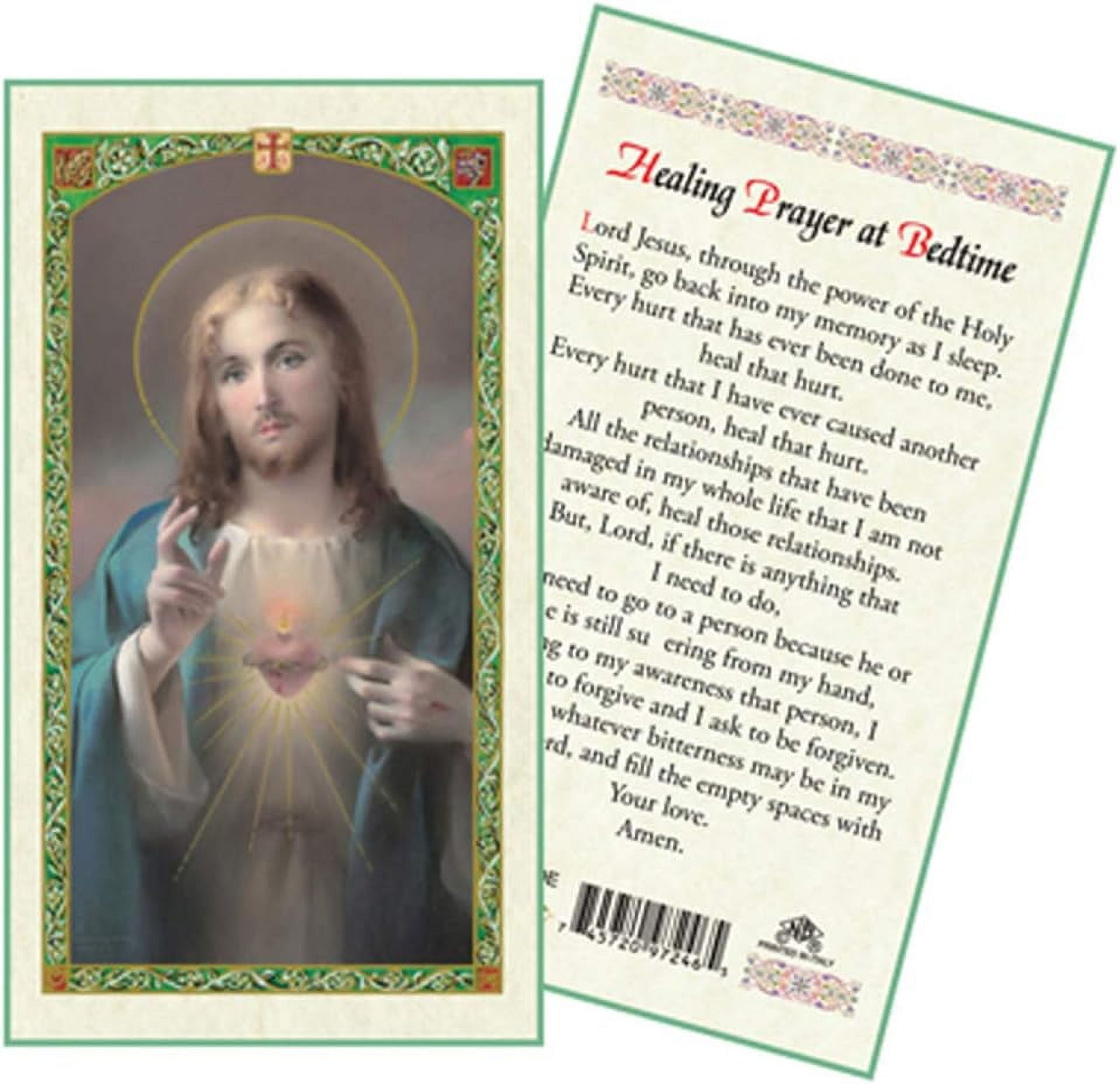 Healing Prayer at Bedtime Laminated Prayer Cards - Pack of 25- English ...