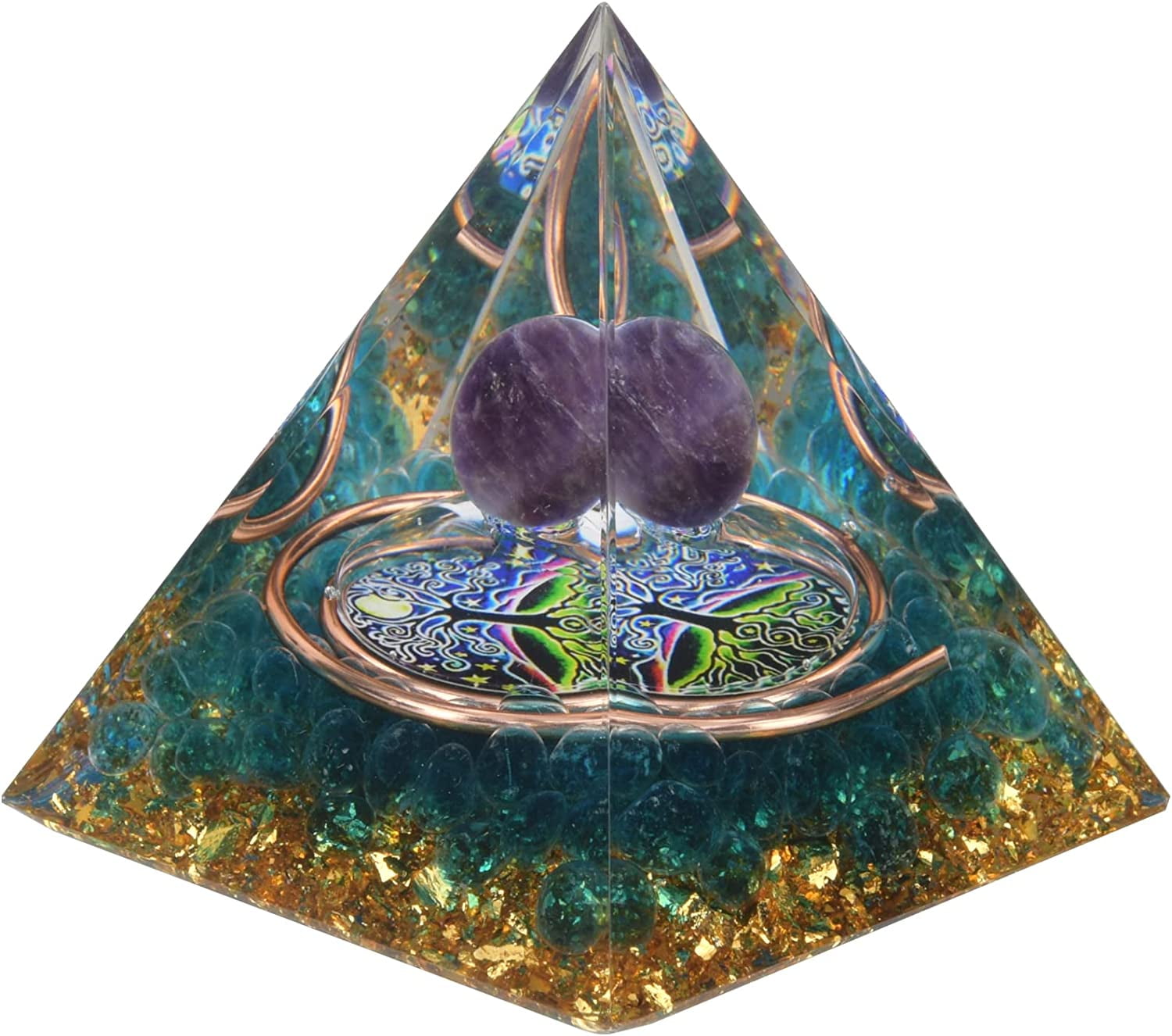Healing Pyramid Amethyst Stone Energy Orgone Pyramid Crystals for ...