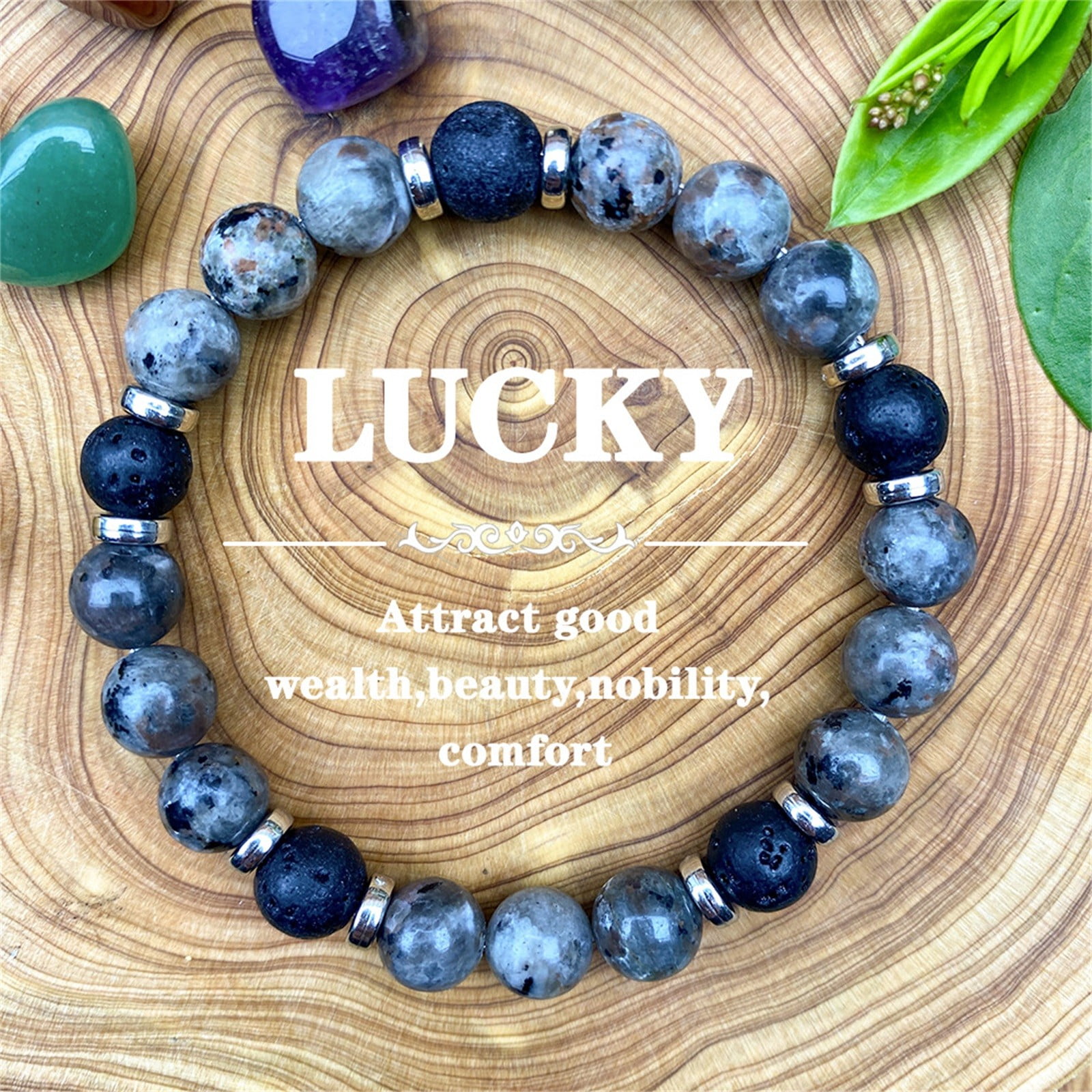Healing Stone Bracelet for Women, Natural Gemstone Balance & Protection ...