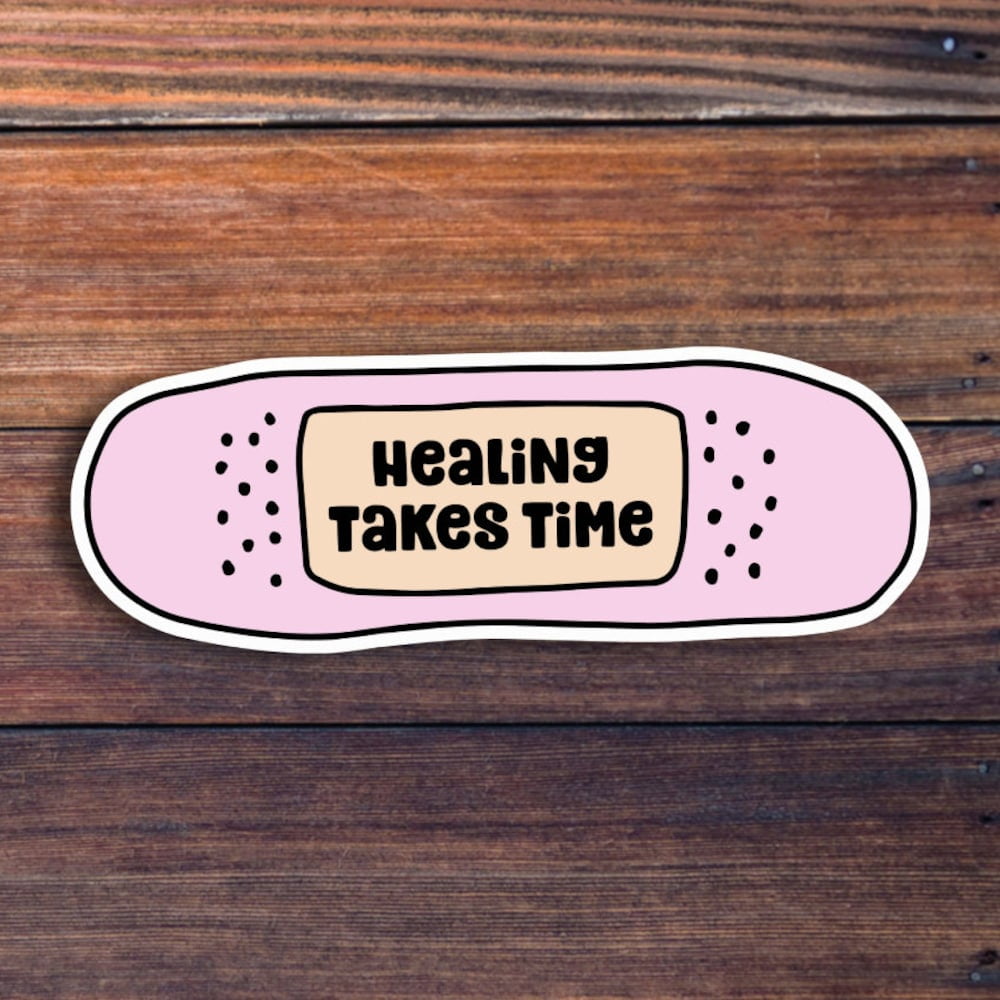 Healing Takes Time Sticker, Self Love Sticker Phone Decal Water Bottle ...
