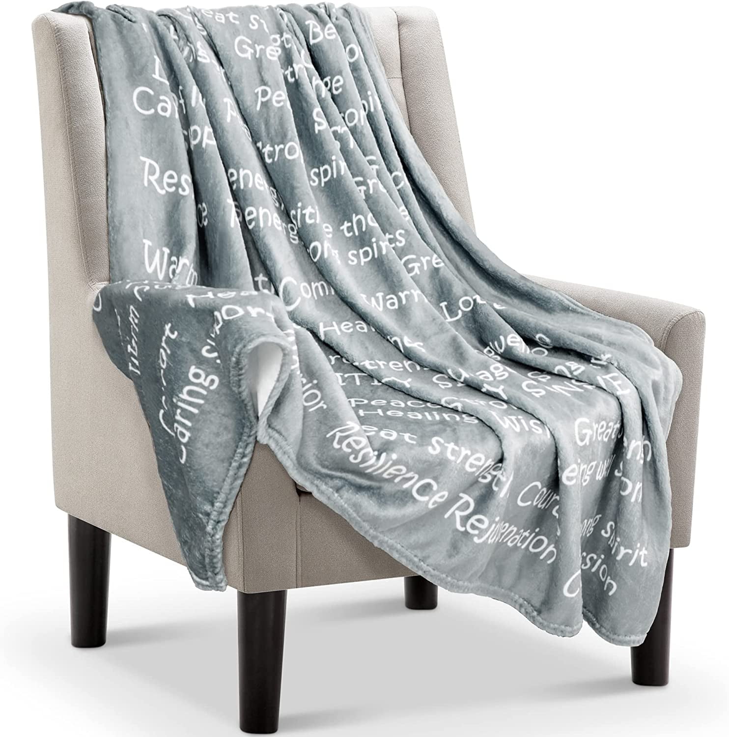 Healing Thoughts Throw Blanket | Positive Energy | Compassion | Warm ...