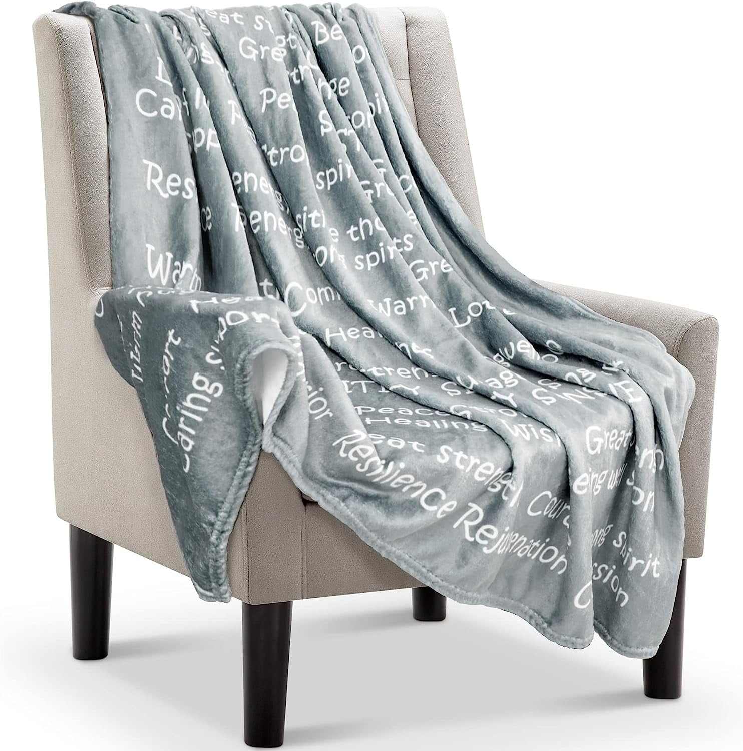 Healing Thoughts Throw Blanket | Positive Energy | Compassion | Warm ...