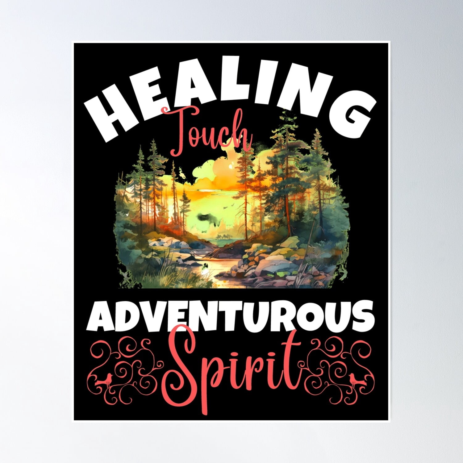 Healing Touch, Adventurous Spirit Poster Wall Art, Modern Wall Decor ...
