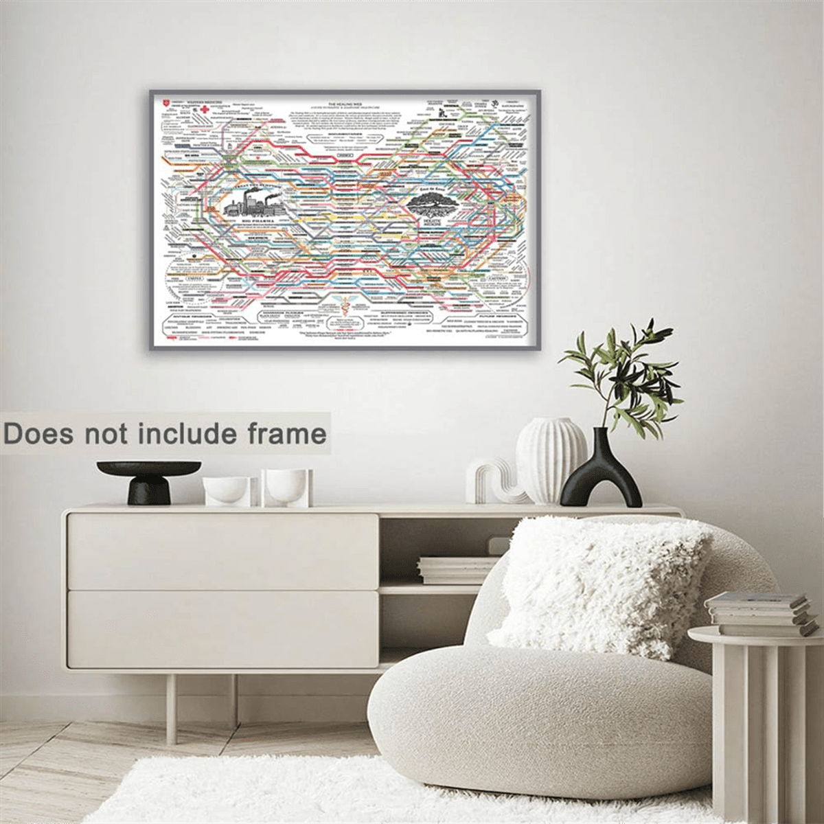 Healing Web Poster Chart Canvas Wall Art Horizontal Print Mental Health ...