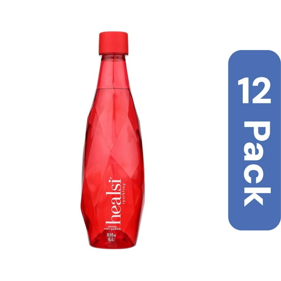Healsi Water Bottle Red Sparkling 16.9 fl oz (Pack Of 12) - Walmart.com