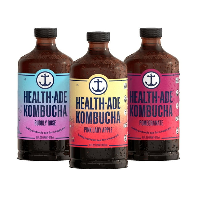 Health-Ade Kombucha, Signature Variety Pack - 12 Pack - Walmart.com